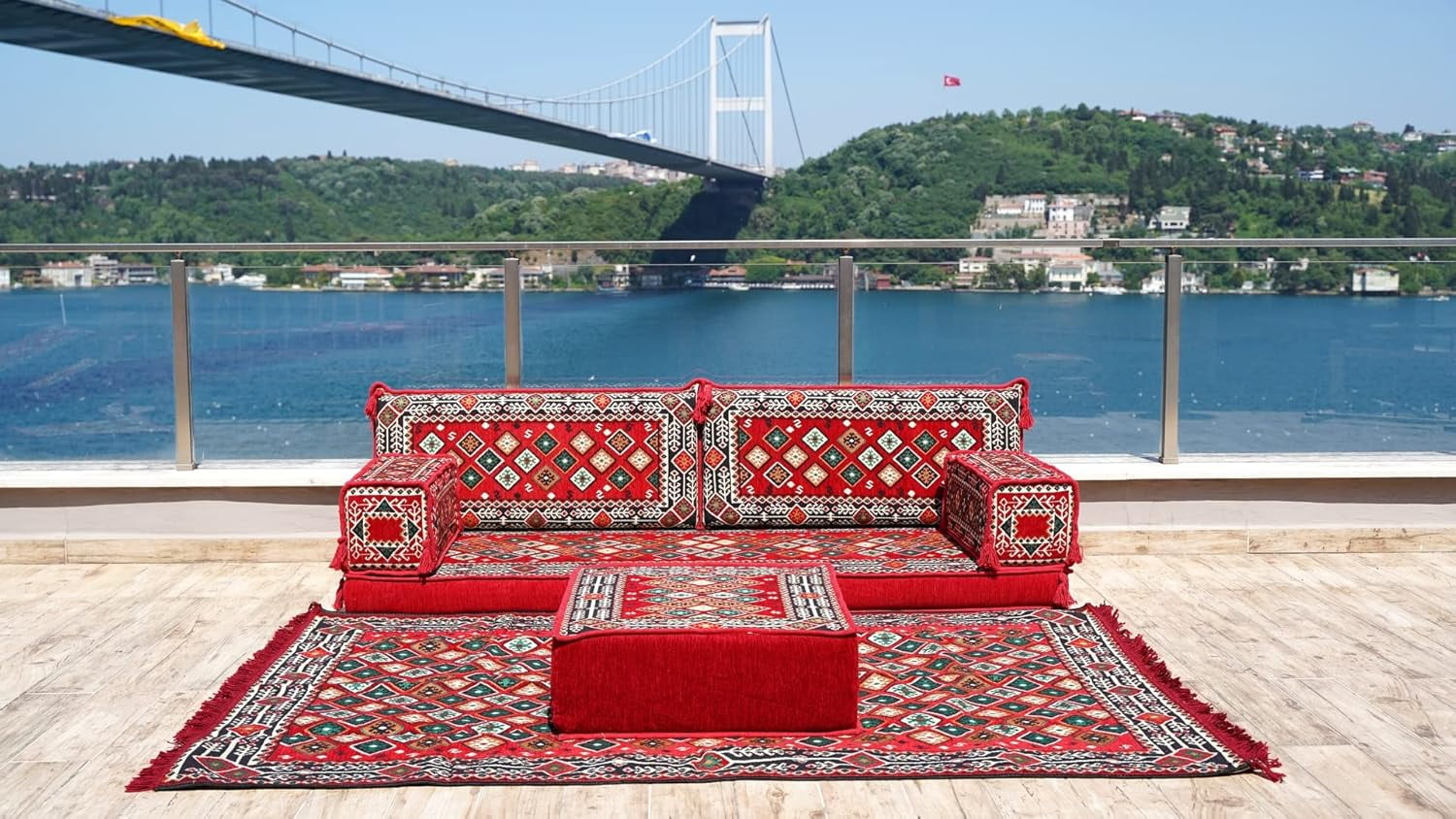 Convertible Sofa Bed, Red Foam Couch, Arabic Majlis Sofa, Floor ...