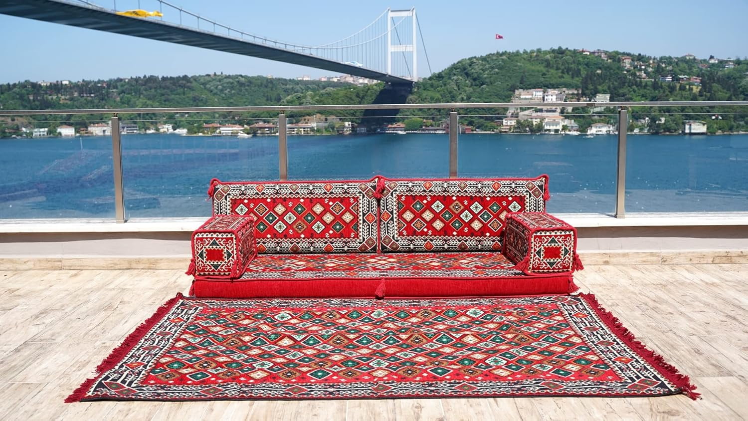 Convertible Sofa Bed, Red Foam Couch, Arabic Majlis Sofa, Floor ...