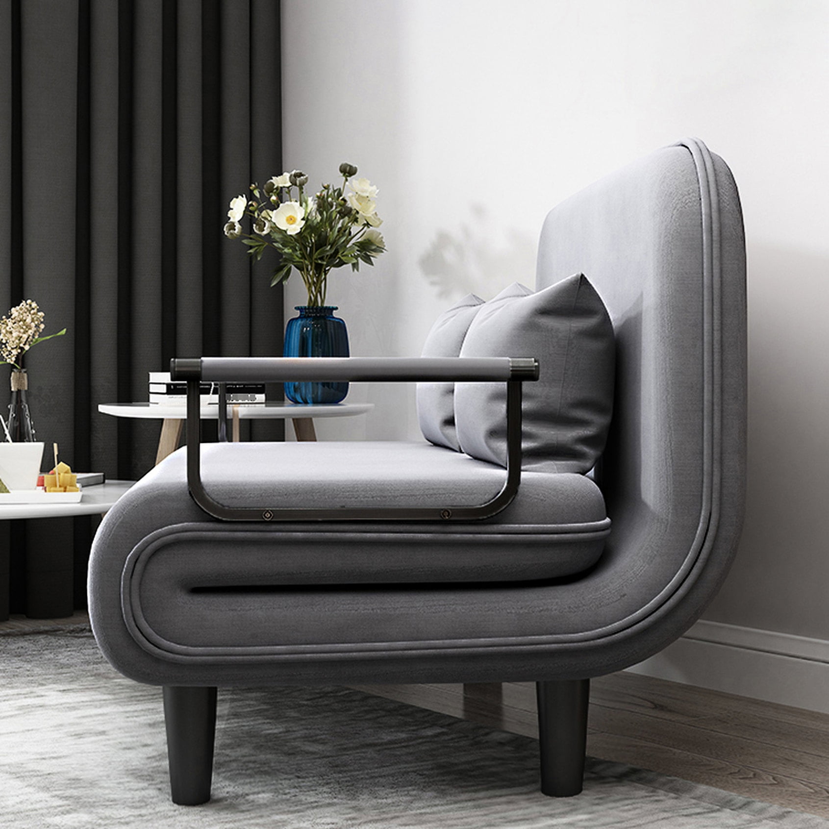 Convertible Sofa Bed with Locking Positions / Quick Assembly in Minutes ...