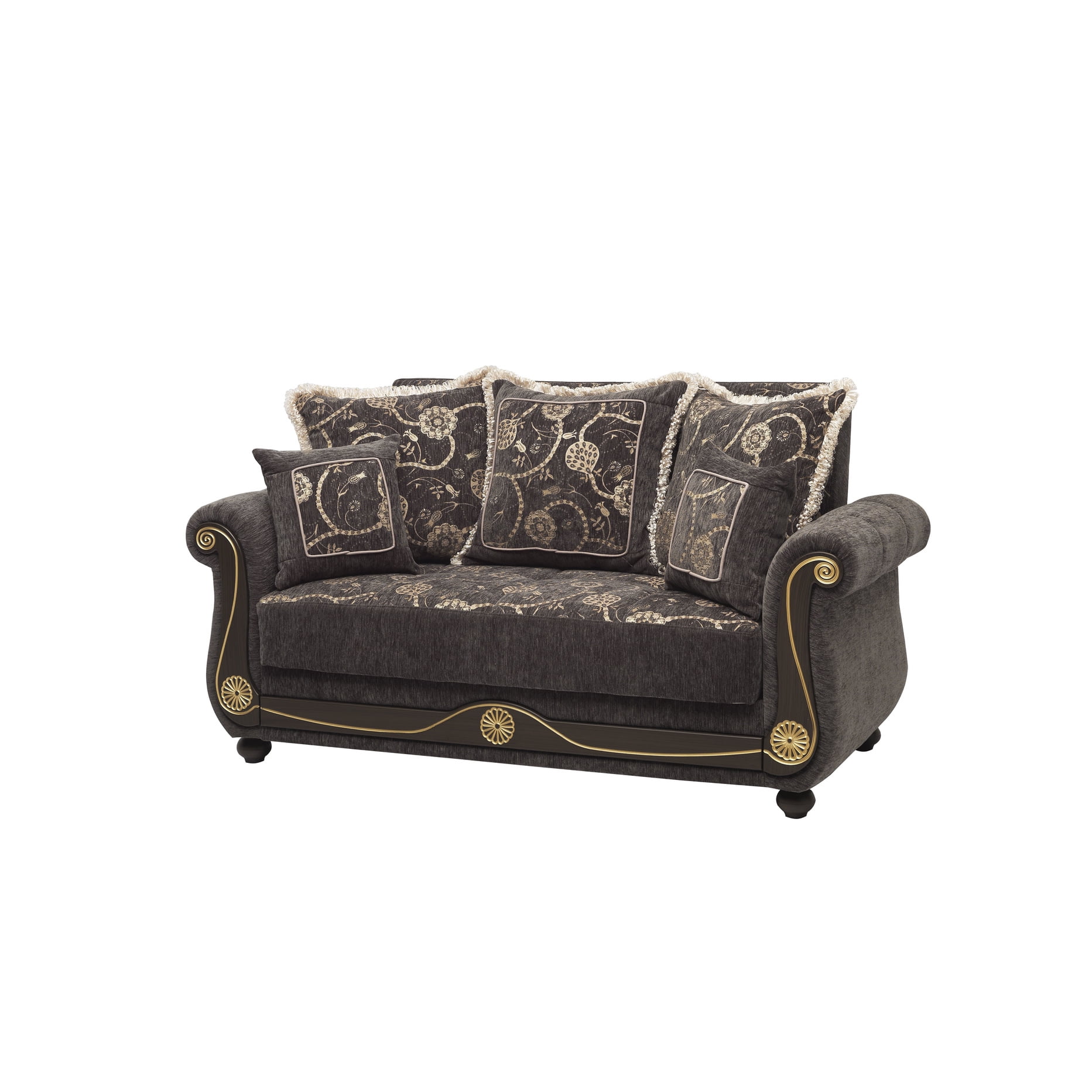 Convertible Storage In Gray Chenille - Design Upholstered With Smart ...