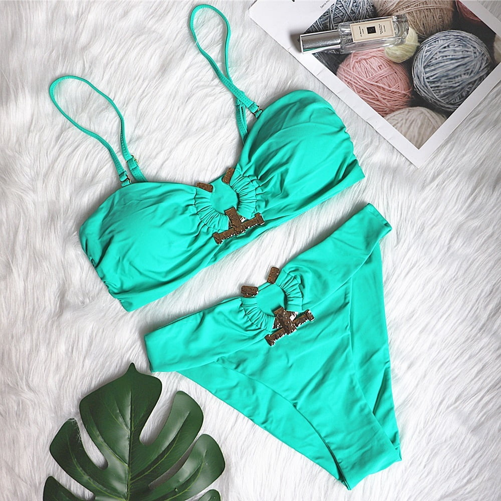 Convertible Straps Off Shoulder Sexy Bikini Set Women High Waist Two ...