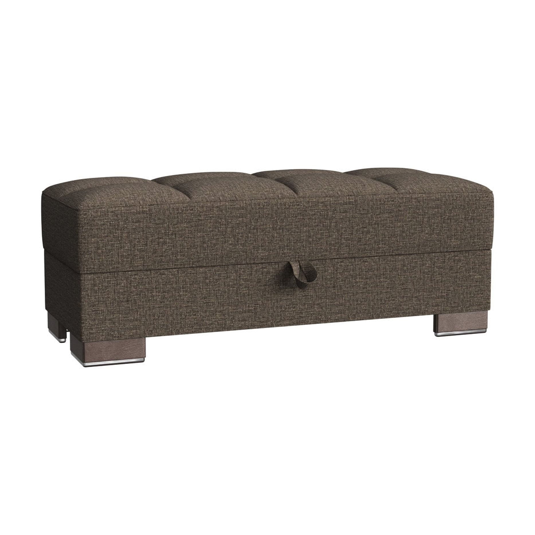 Convertible Upholstered Wood Ottoman | Click - Clack for Family ...