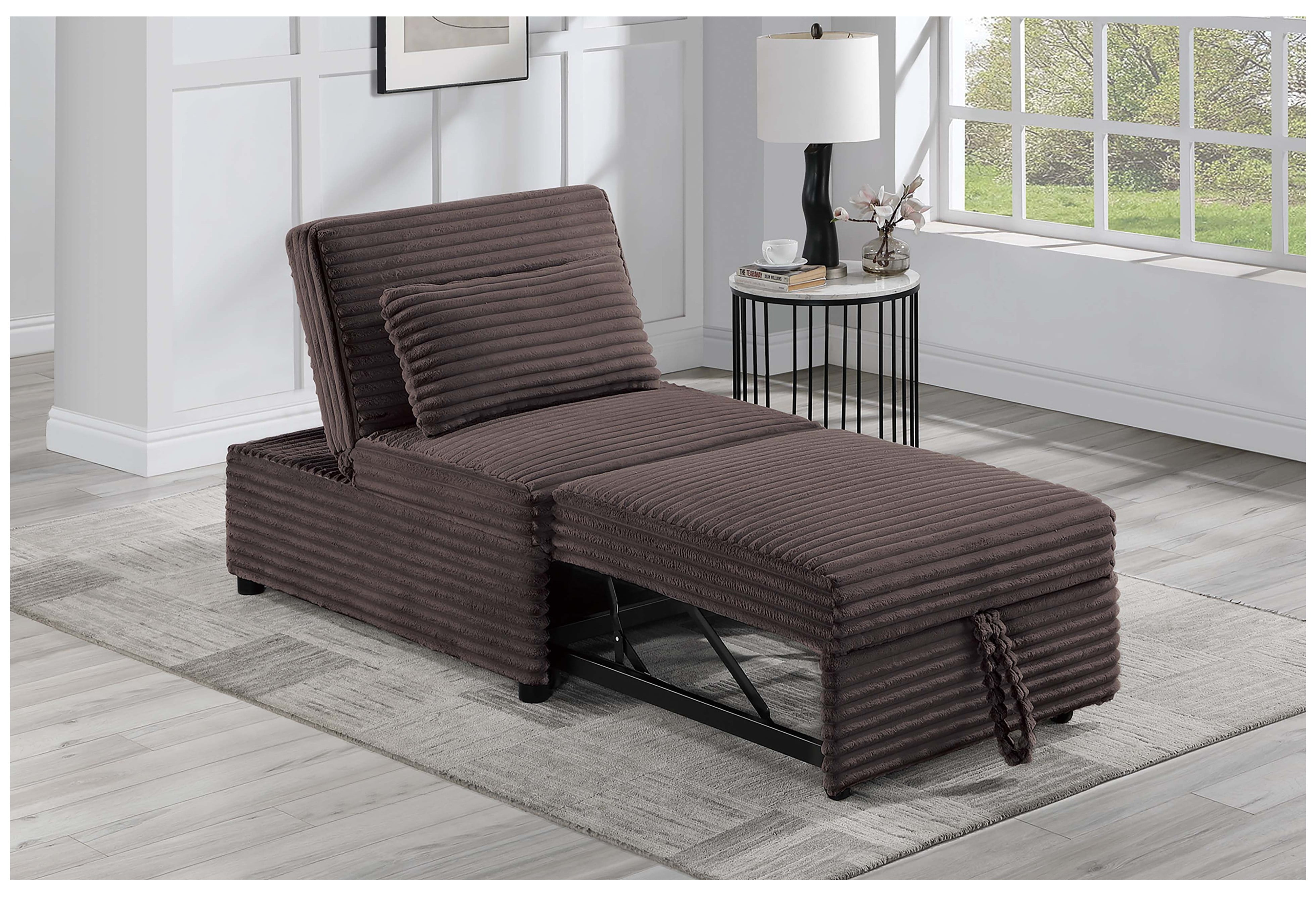 Convertible Wide-Welt Corduroy Sofa Sleeper Sofa Chair W/ Pull-Out Bed ...