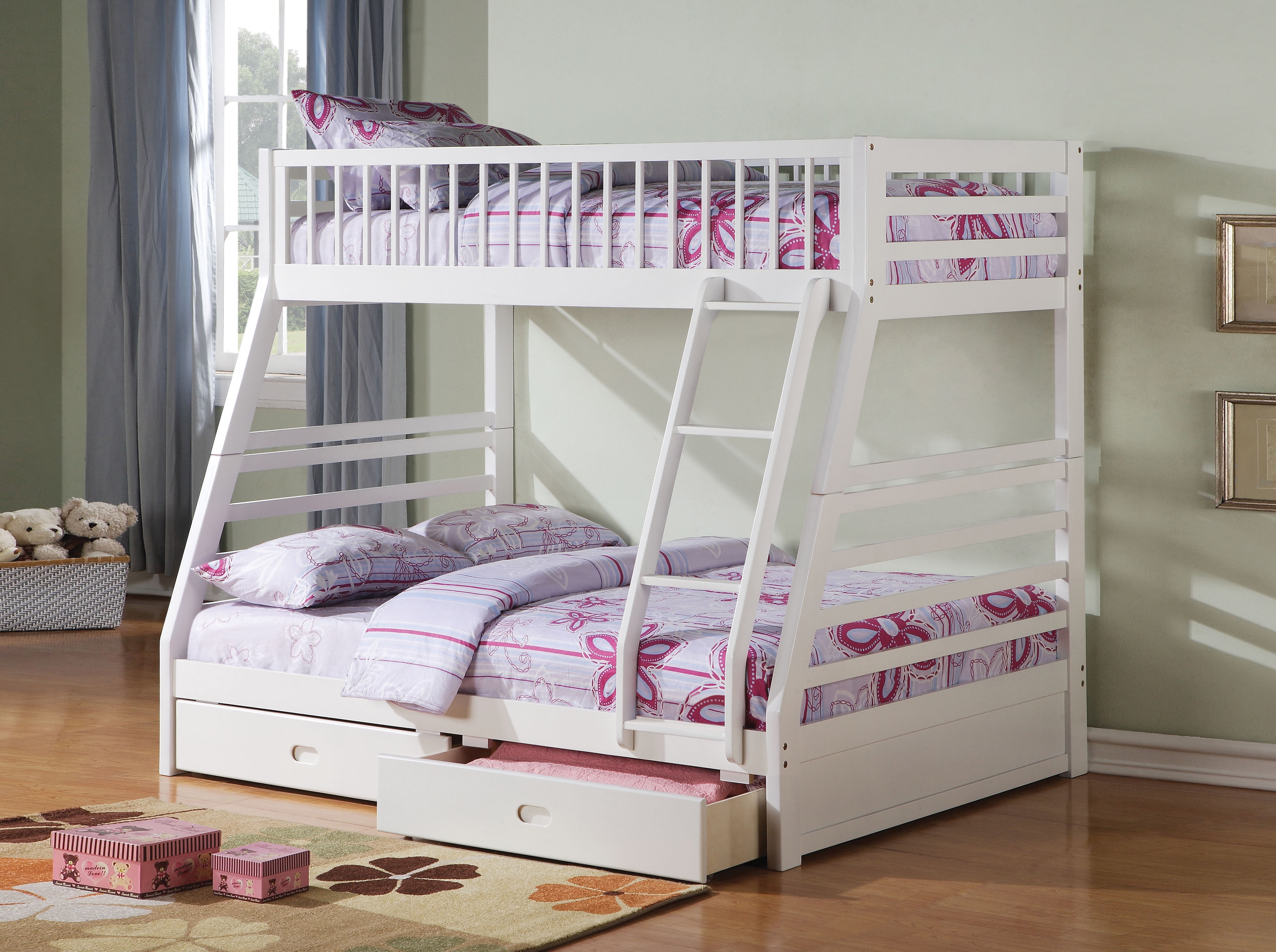 Convertible Wood Bunk Beds - Twin/Full & Twin XL/Queen Configurations ...