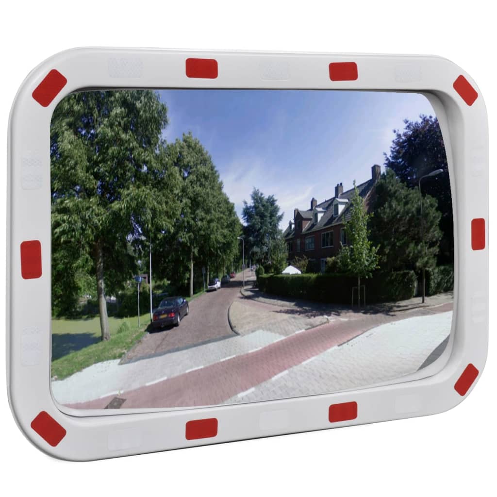 Convex Traffic Mirror Rectangle 24" x 31" with Reflectors - Walmart.com