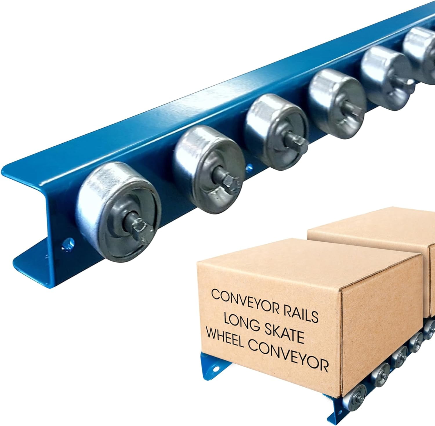 Conveyor Rails- Heavy Duty Flow Rail 5′ Long Skate Wheel Conveyor, T1 ...