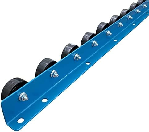 Conveyor Rails with Plastic Skate Wheels 5'- T2 Style Gravity Rail ...