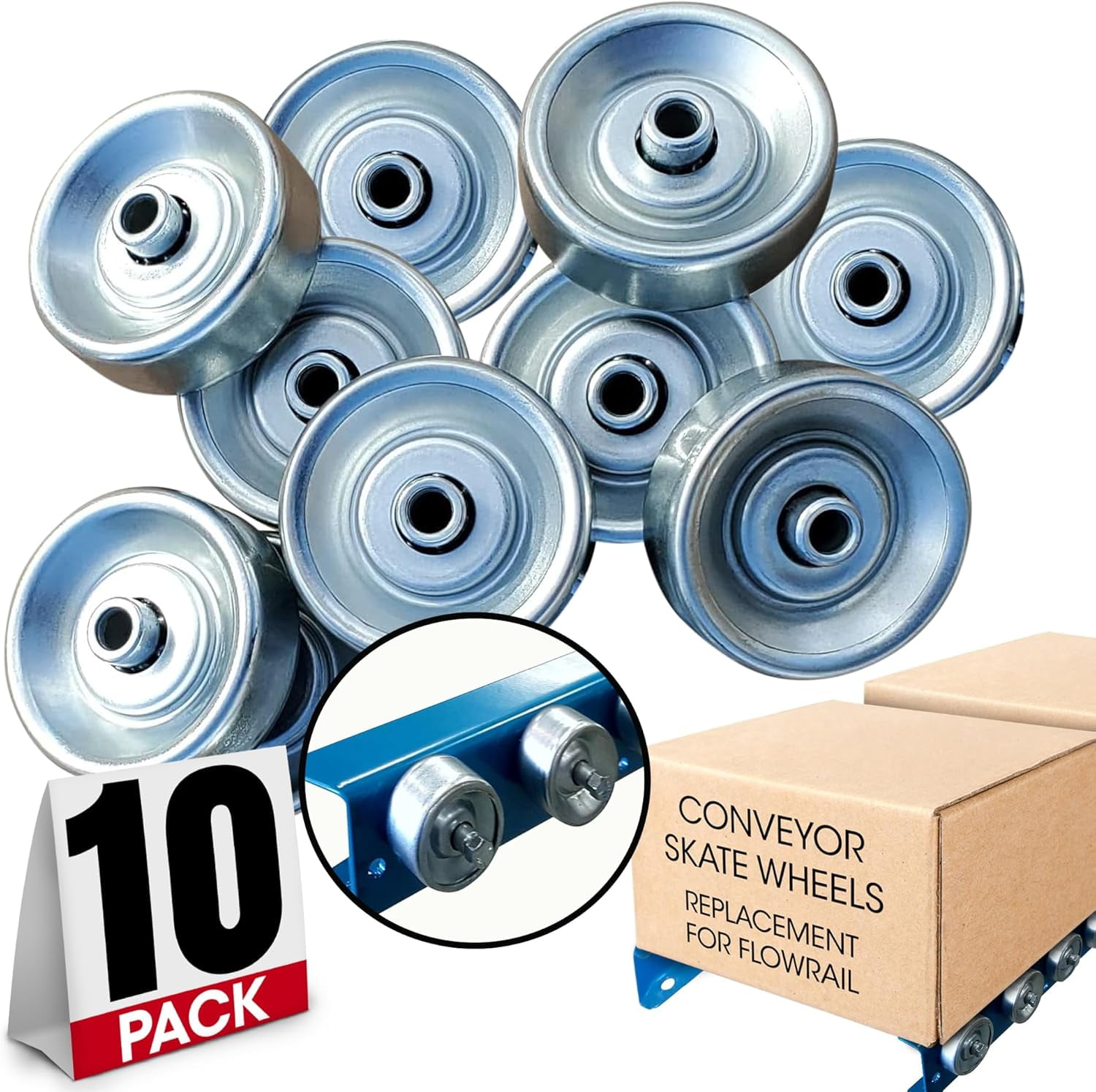 Conveyor Skate Wheels -Replacement Skate Wheels for Flowrail, Bearing ...
