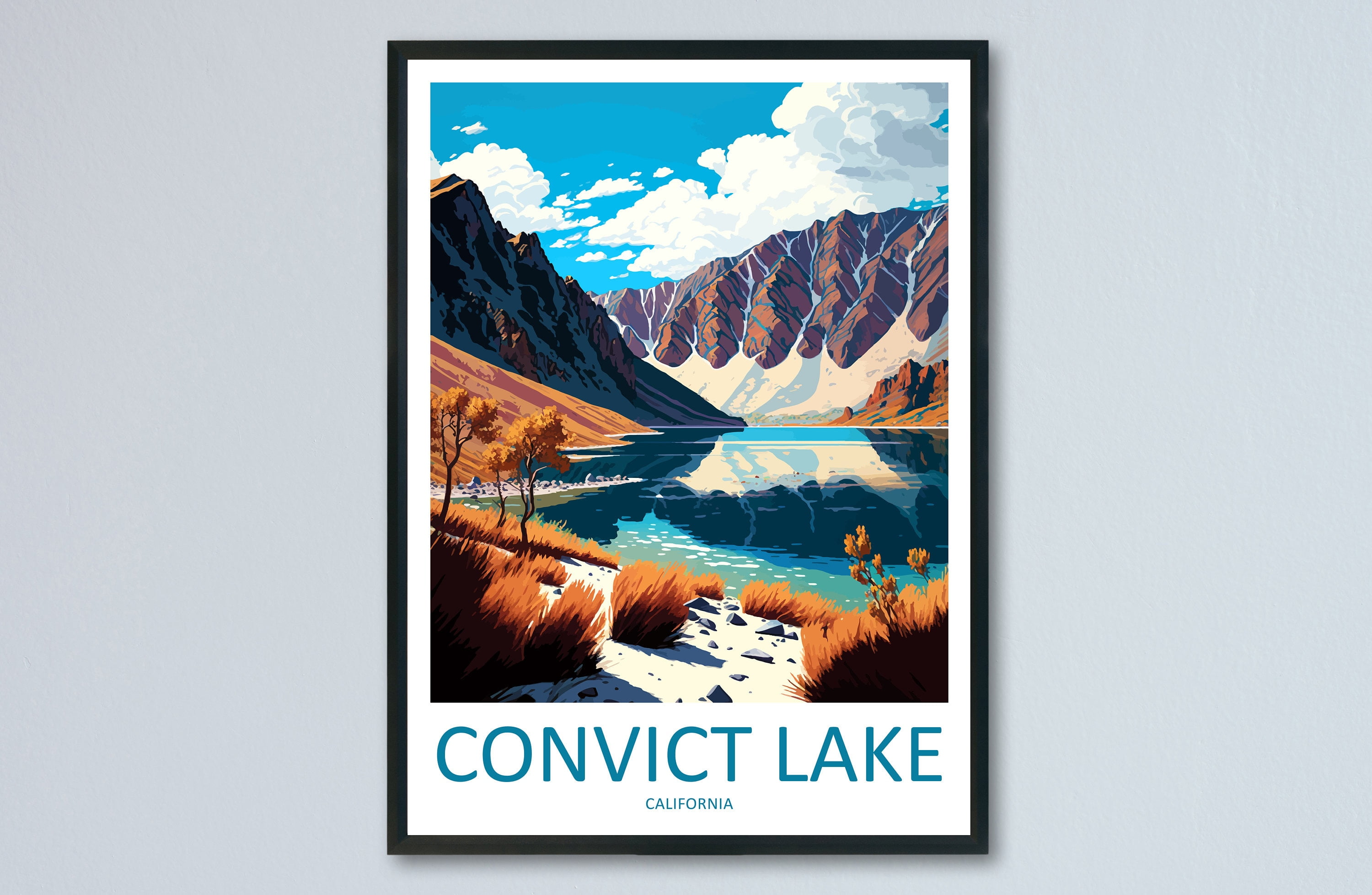 Convict Lake Travel Print Wall Art Convict Lake Wall Hanging Home Décor ...