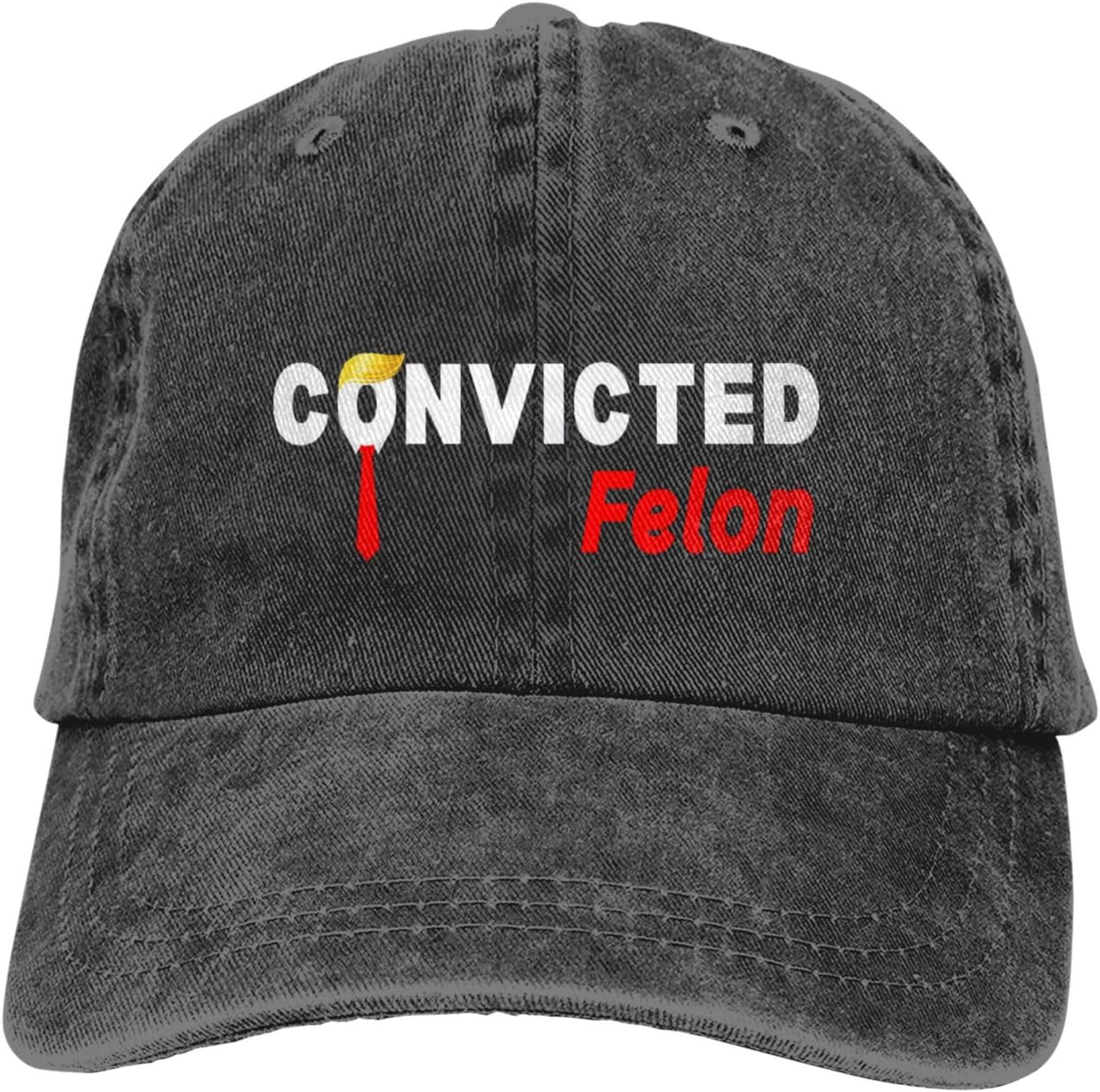 Convicted Felon Hat Low Profile Adjustable Caps for Men Women - Walmart.com