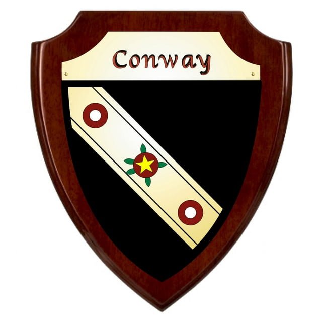 Conway Irish Coat of Arms Shield Plaque - Rosewood Finish - Walmart.com