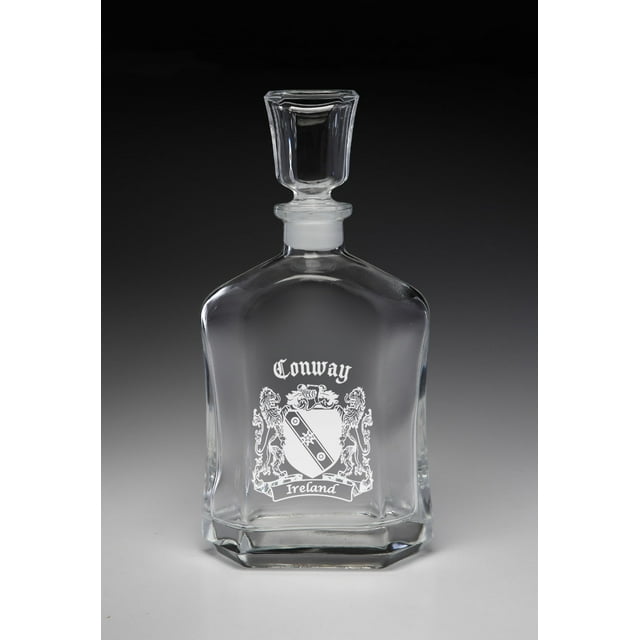 Conway Irish Coat of Arms Whiskey Decanter (Sand Etched) - Walmart.com