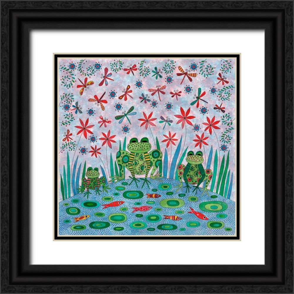 Conway, Kim 26x26 Black Ornate Wood Framed with Double Matting Museum ...