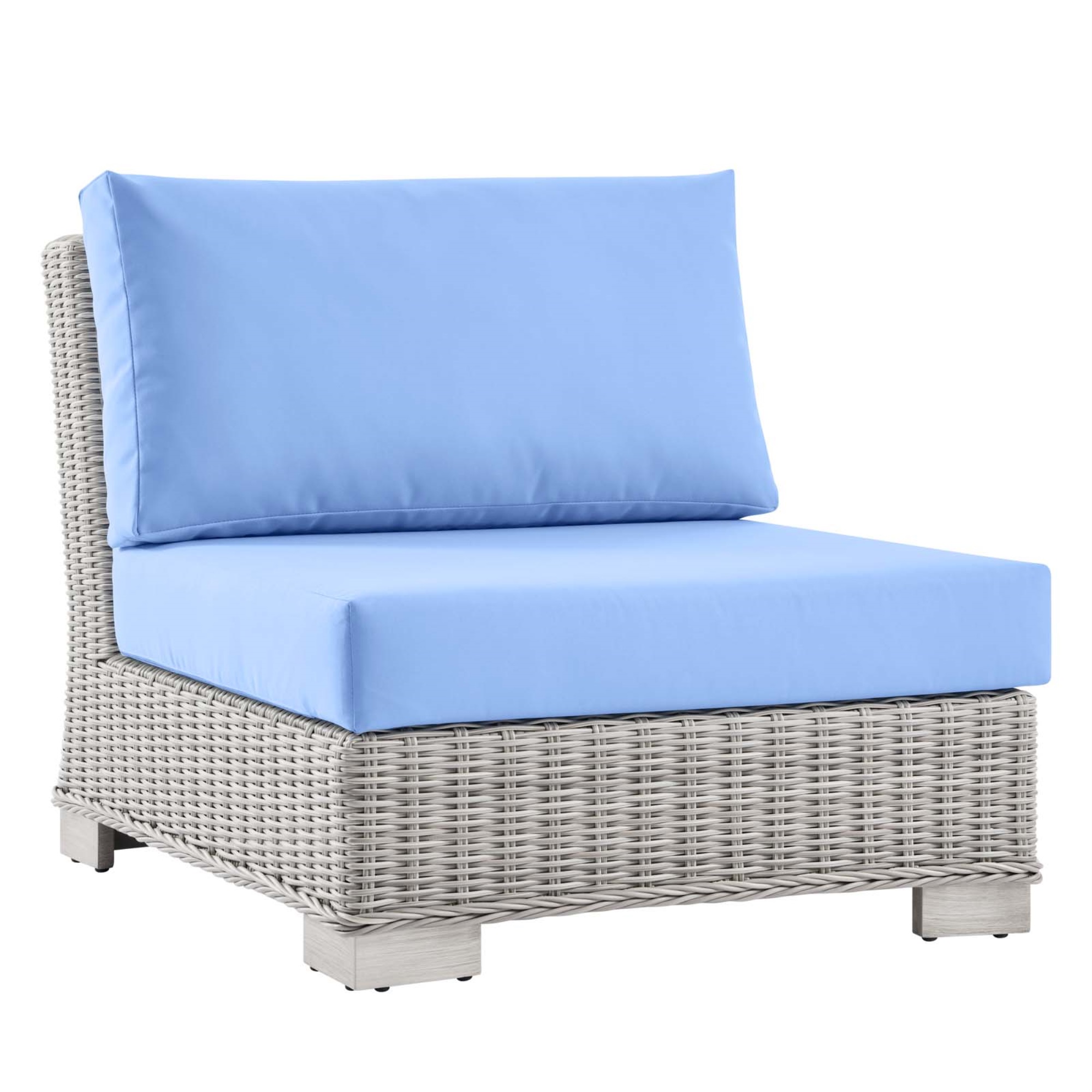 Conway Outdoor Patio Wicker Rattan Armless Chair - Comfortable and ...