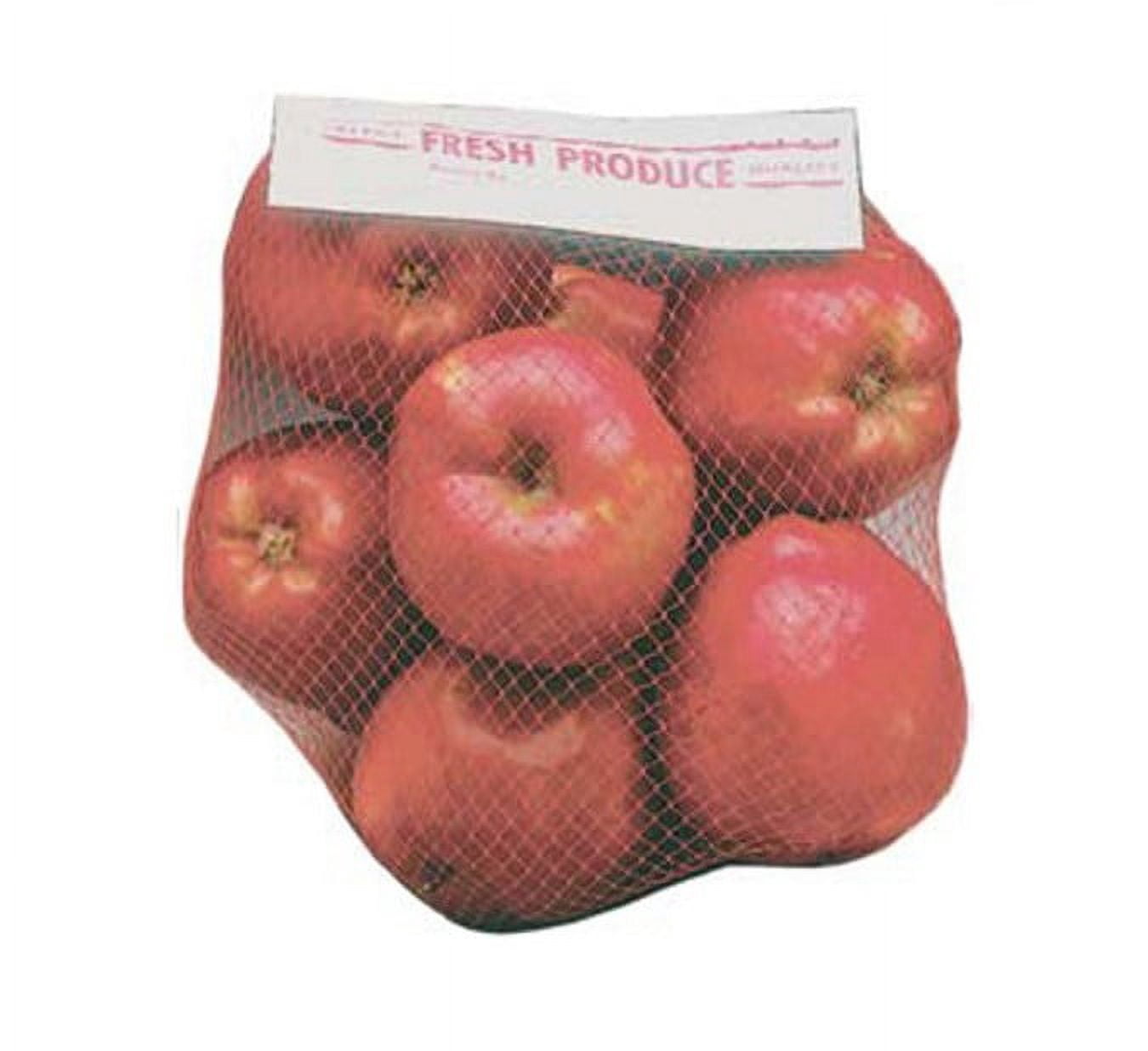 Conwed Plastics Vexar Clam Net Bag with Header Red, 5.5" Length x 24 ...