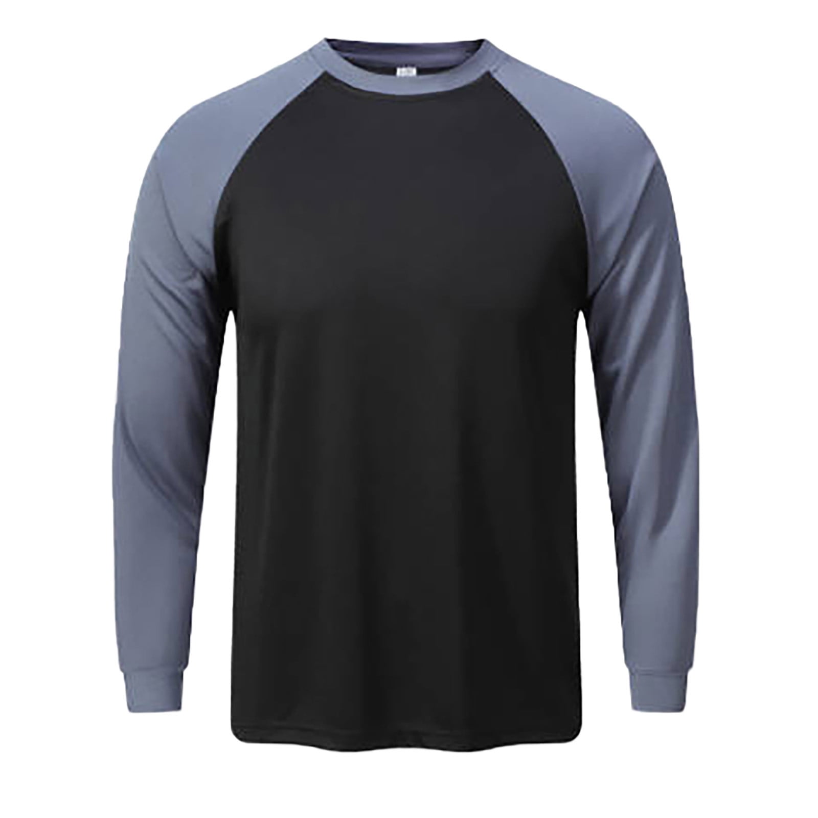 Conzone T Shirts For Men Crew Neck Color Blocked Long Sleeved ...