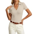 Conzone T Shirts For Women V Neck Short Sleeve Solid Color Womens ...