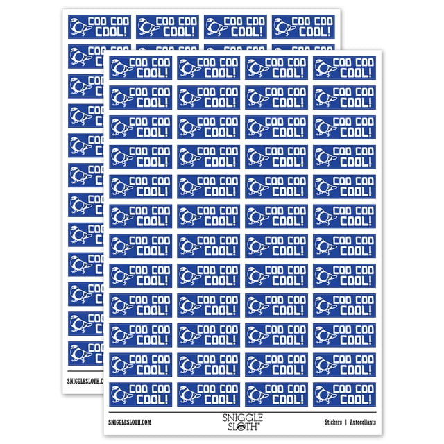Coo Coo Cool Pigeon Teacher Student School Sticker Set - Dark Blue ...