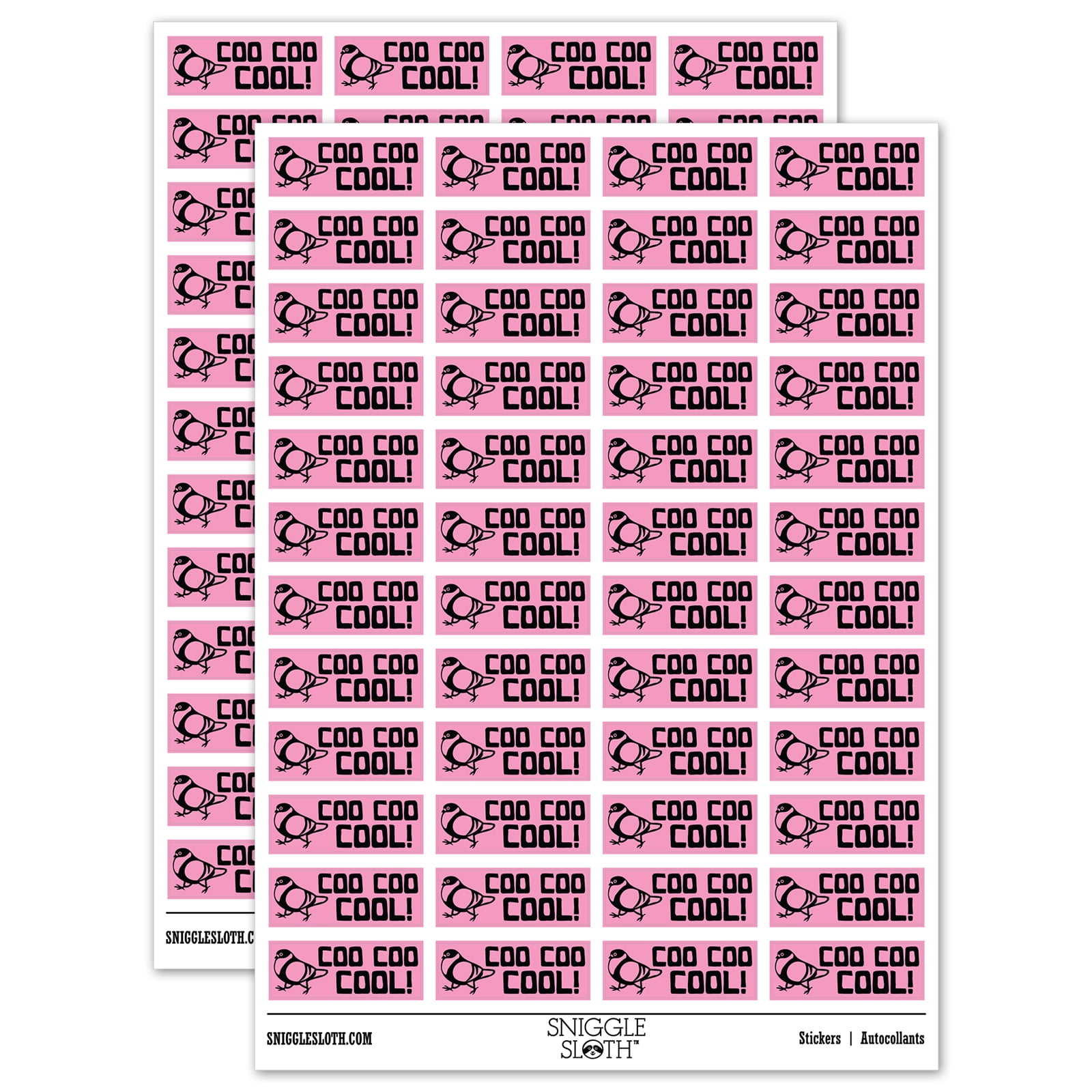 Coo Coo Cool Pigeon Teacher Student School Sticker Set - Light Pink ...