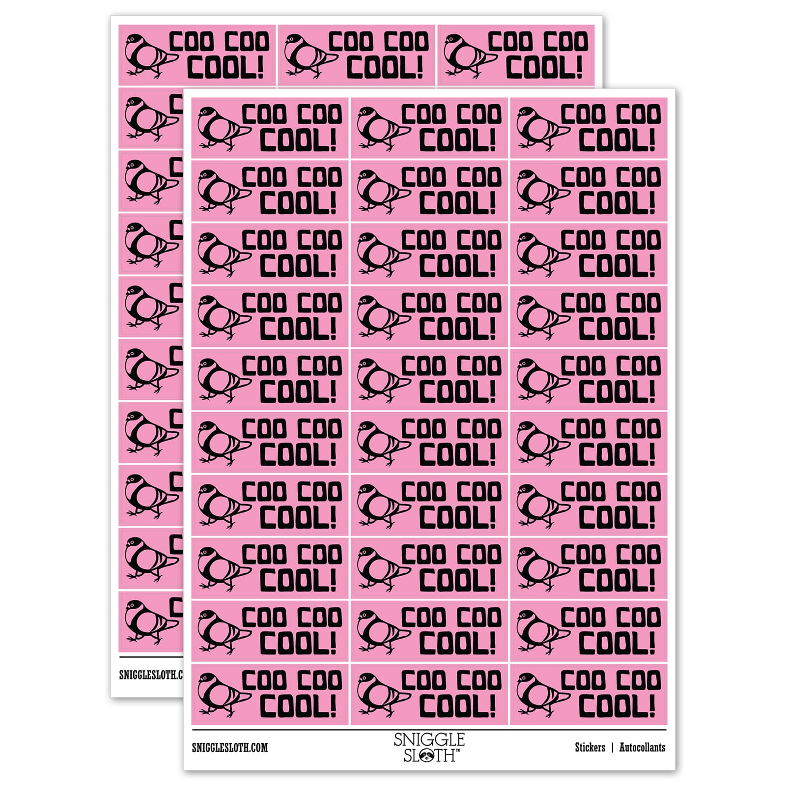 Coo Coo Cool Pigeon Teacher Student School Sticker Set - Light Pink ...