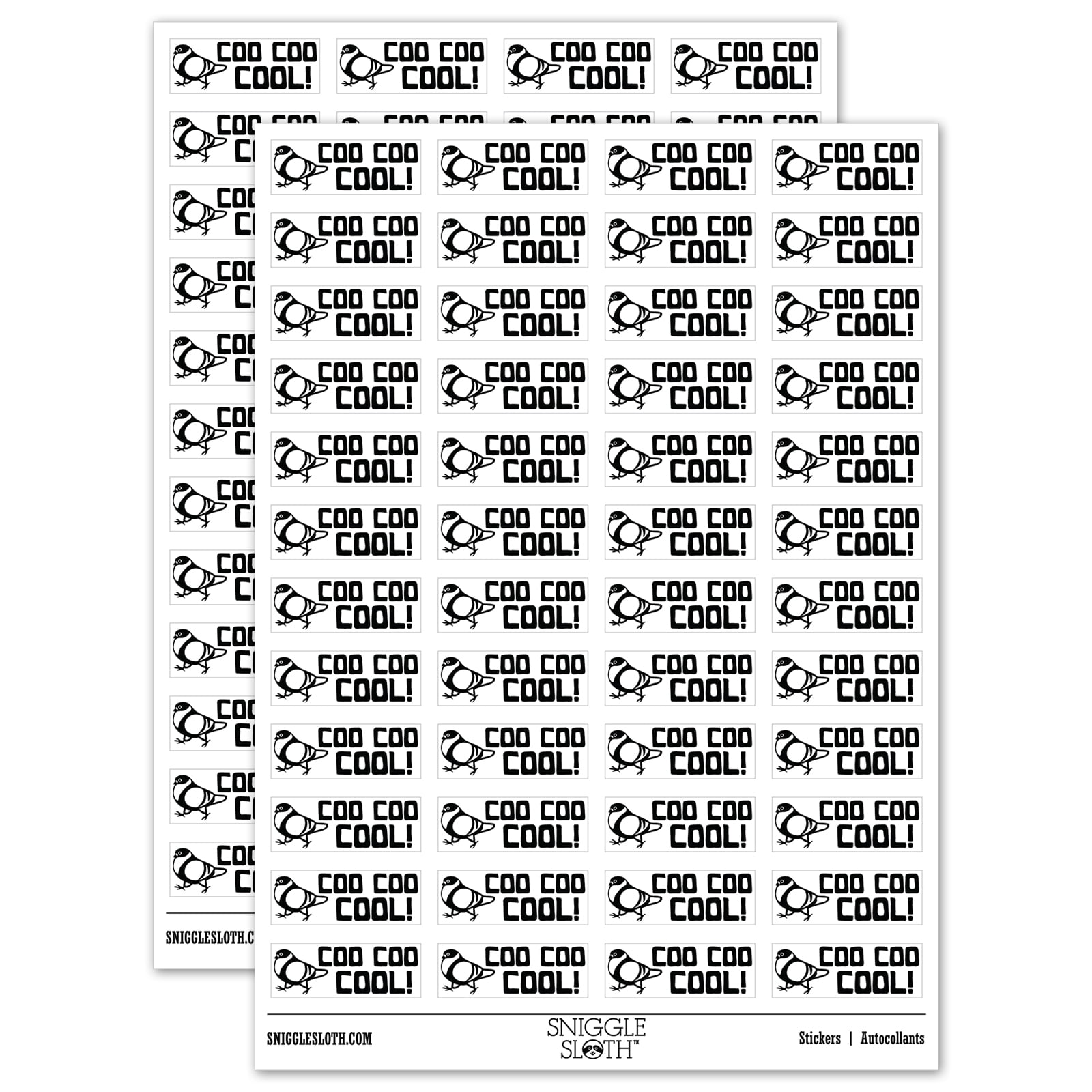 Coo Coo Cool Pigeon Teacher Student School Sticker Set - White - Matte ...