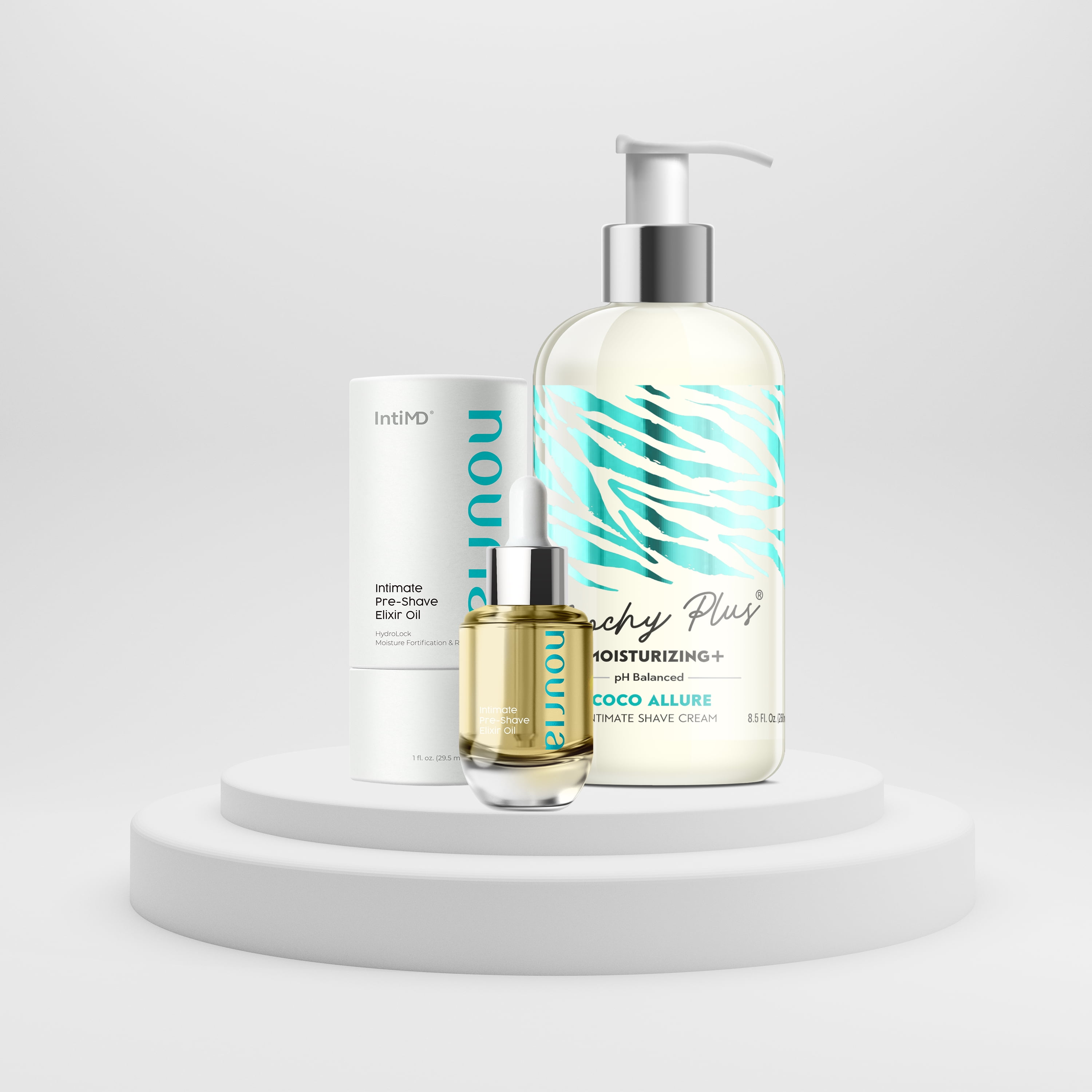 Coochy Plus Intimate Shave Cream Coco Allure + NOURIA Pre-Shave Elixir ...