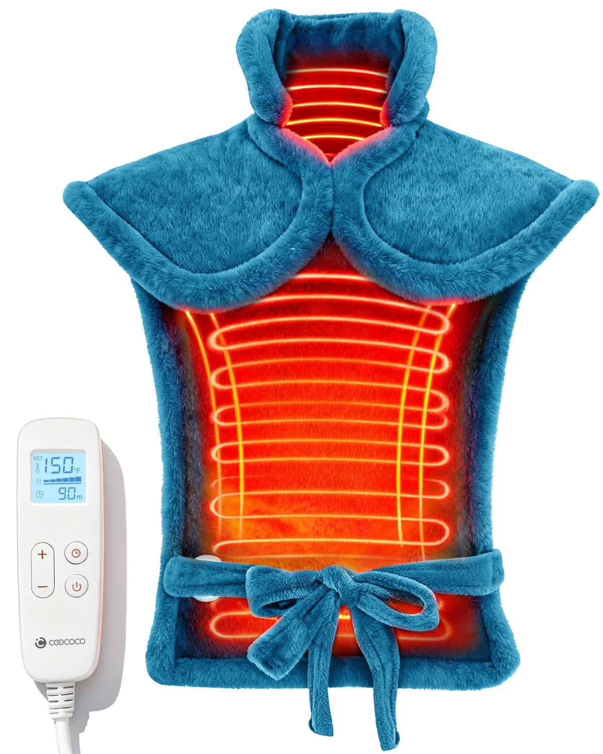 CooCoCo 37"x24" Heating Pad for Neck and Shoulders and Back, Heat Pad ...