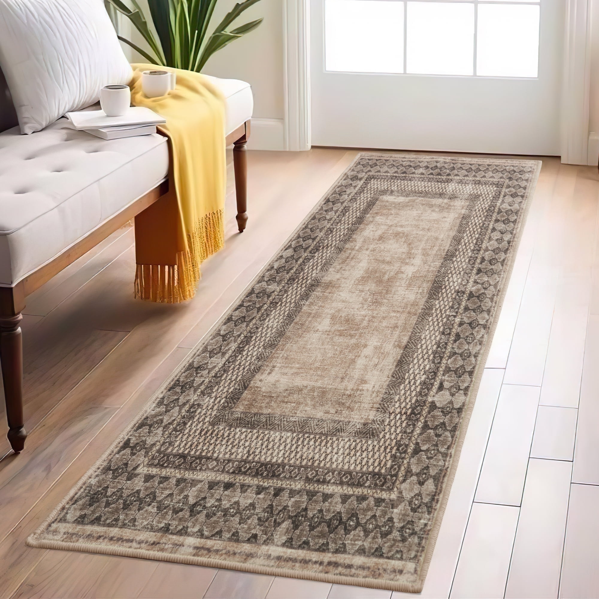 NICETOWN 2'x8' Runner Rug, Machine Washable, Non-Slip, Stain Resistant ...