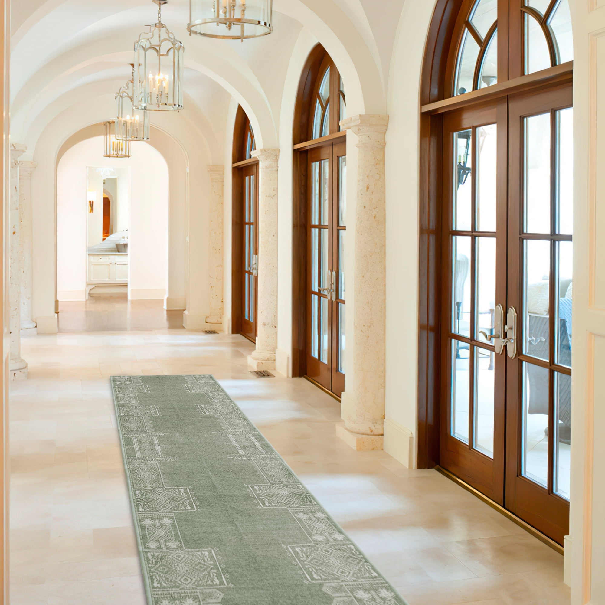 Coodeto 2'x8' Runner Rugs for Kitchen, Machine Washable Modern Area Rug ...