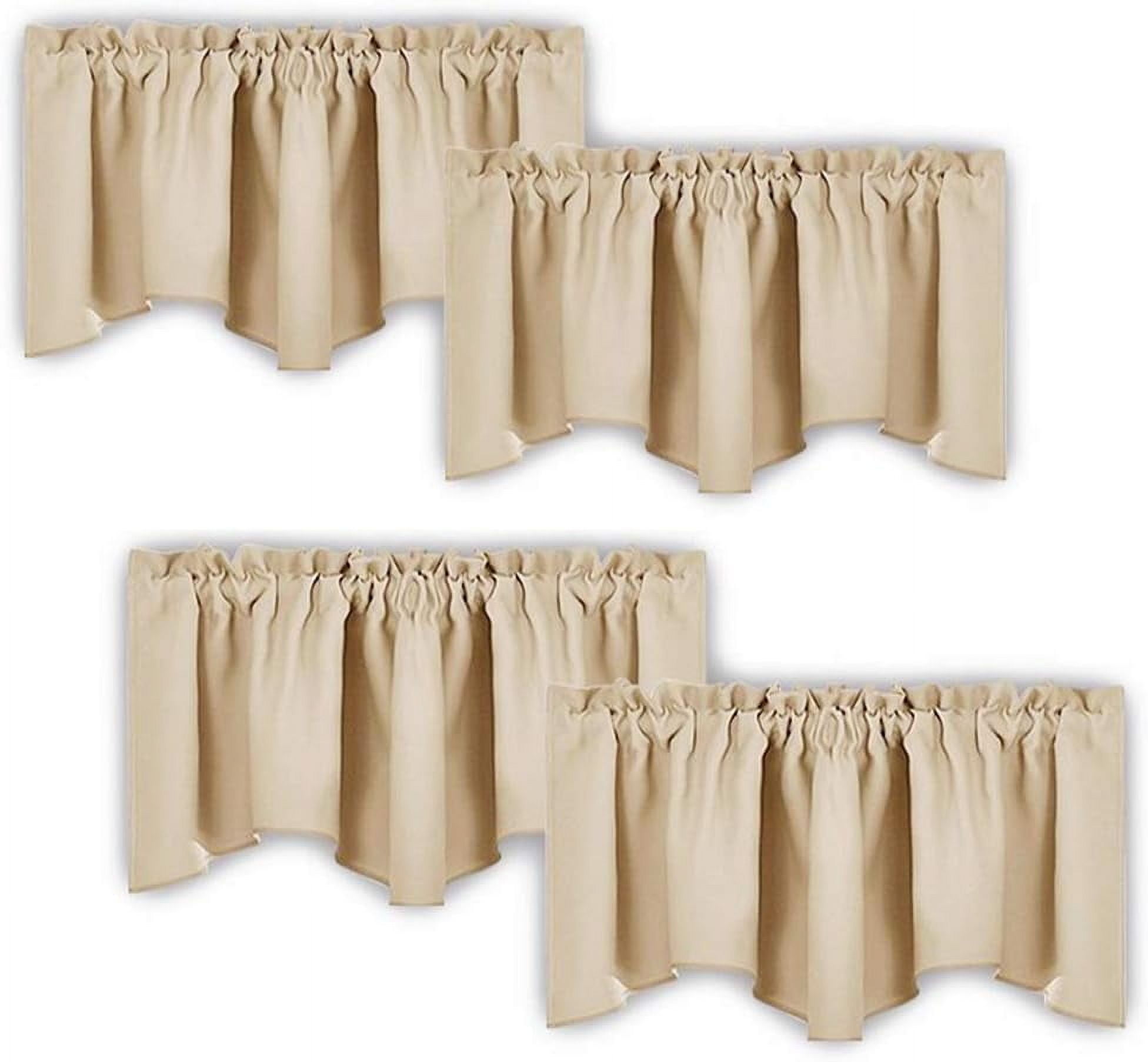 Coodeto 4 Pieces Blackout Curtain Valances for Bedroom, Rod Pocket ...