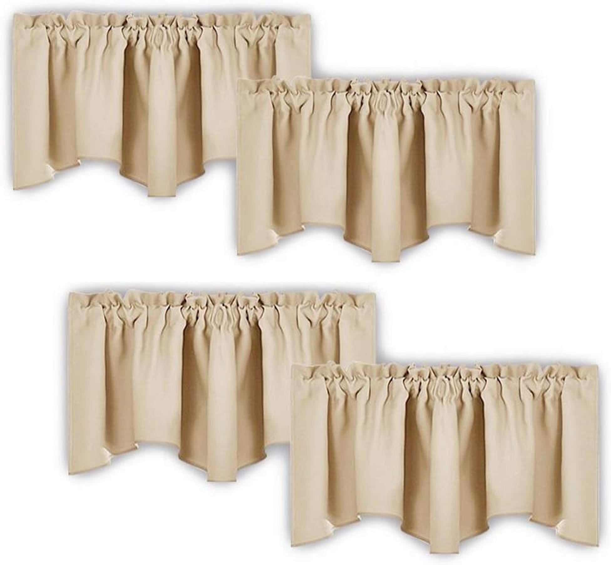 NICETOWN 4 Pieces Blackout Curtain Valances for Bedroom, Rod Pocket ...