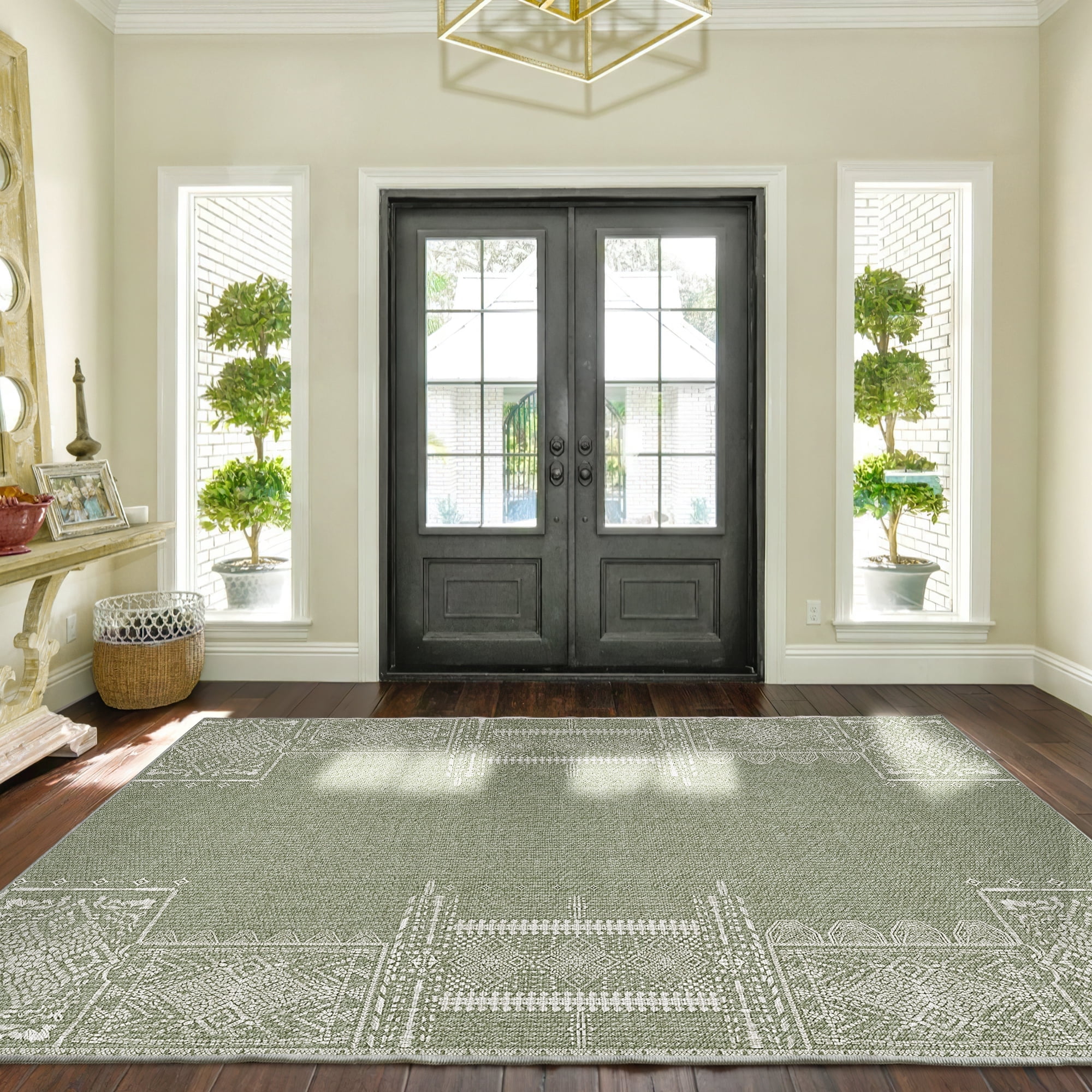 Coodeto 4'x6' Modern Area Rugs for Living Room, Machine Washable Rug ...