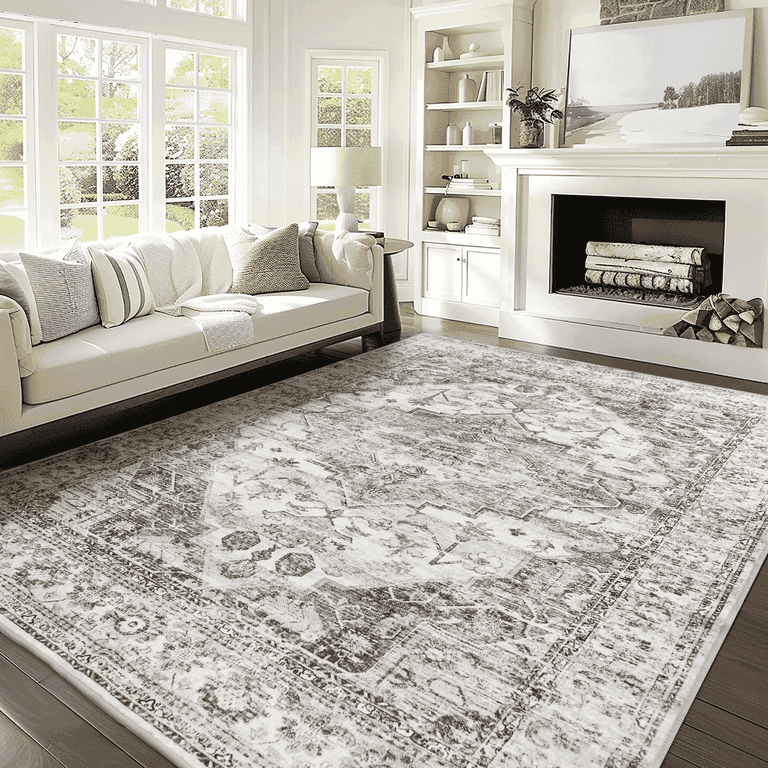 solid light gray area rug 8x10
