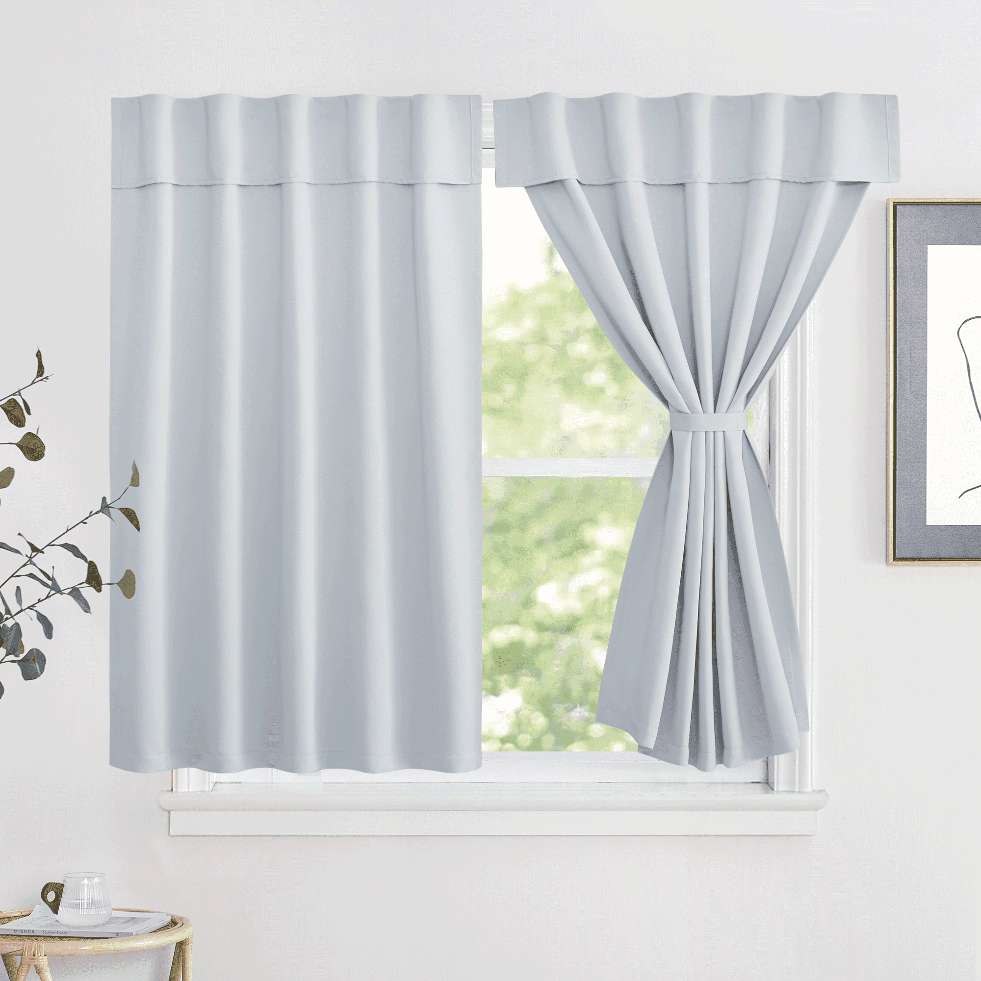 NICETOWN Blackout Curtains Noise Reducing, Self Adhesive Thermal ...