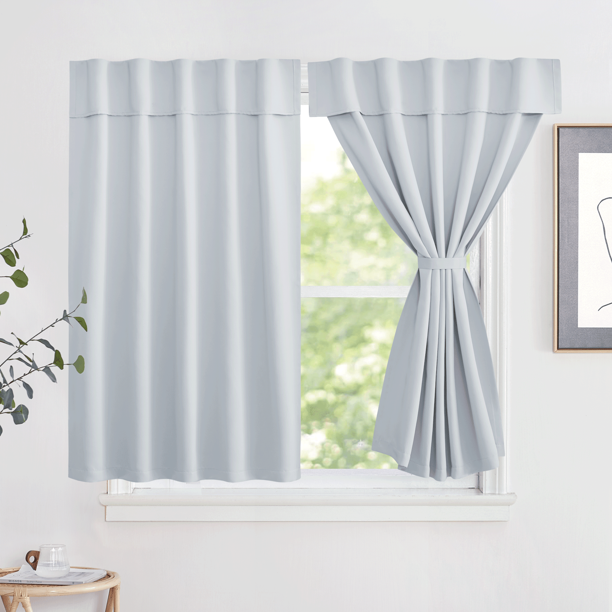 Coodeto Blackout Curtains Noise Reducing, Self Adhesive Thermal ...