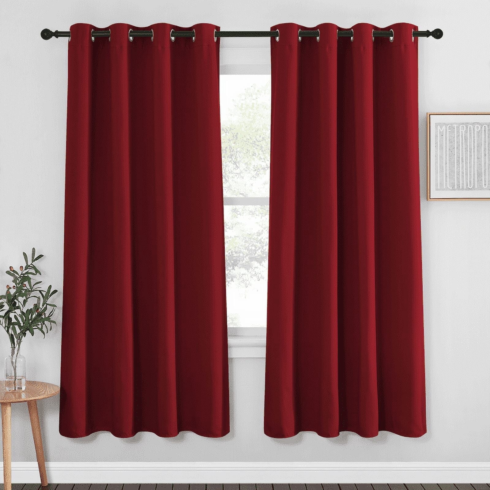 NICETOWN Blackout Curtains Solid Grommet Modern Room Darkening Noise ...