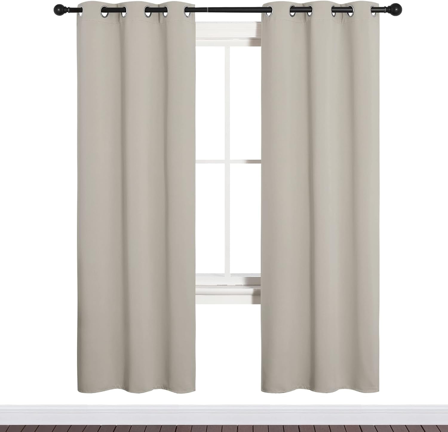 Coodeto Blackout Curtains for Bedroom Windows 84 inch Long Grommet ...