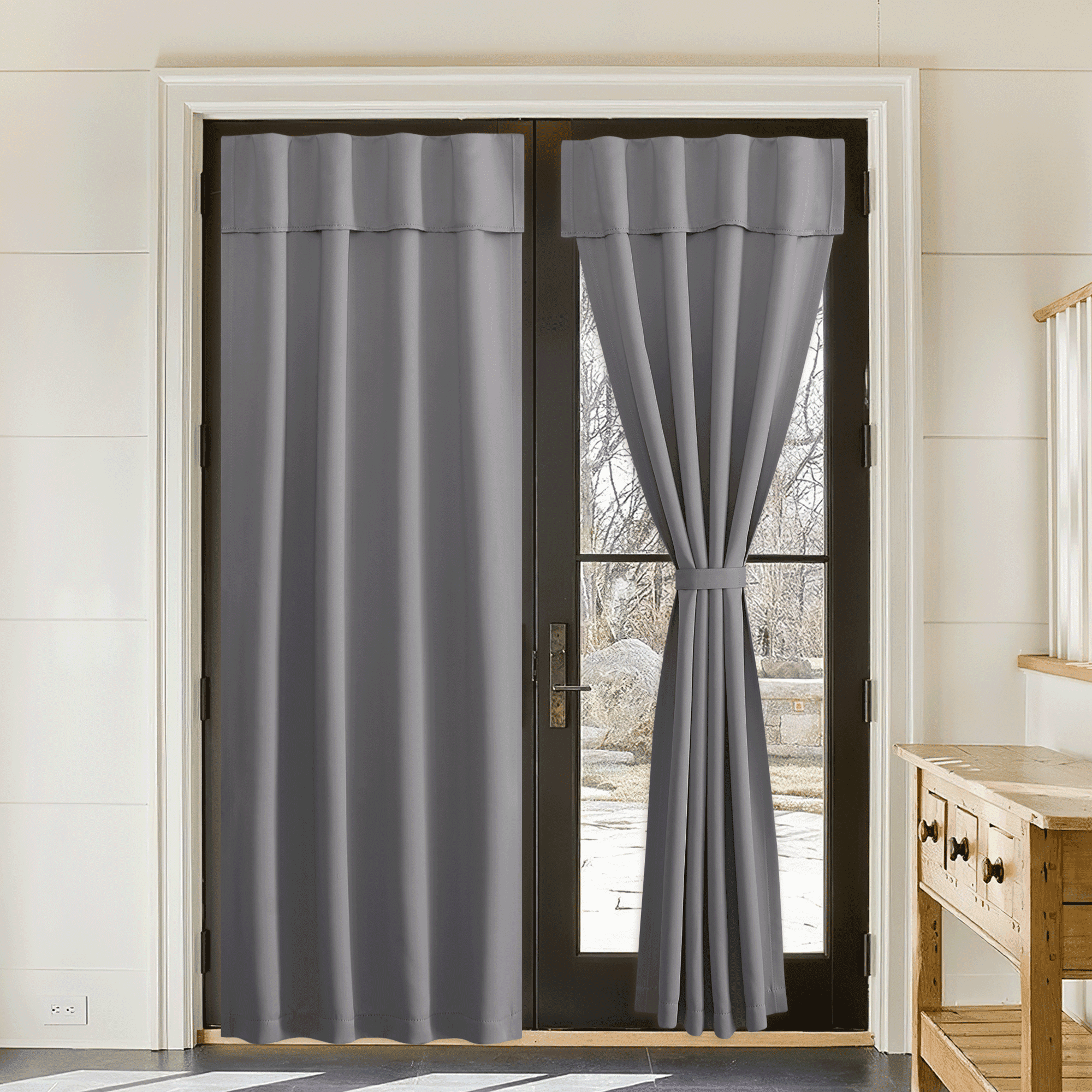 Coodeto Blackout Door Curtain - Privacy Thermal Insulated Self Adhesive ...