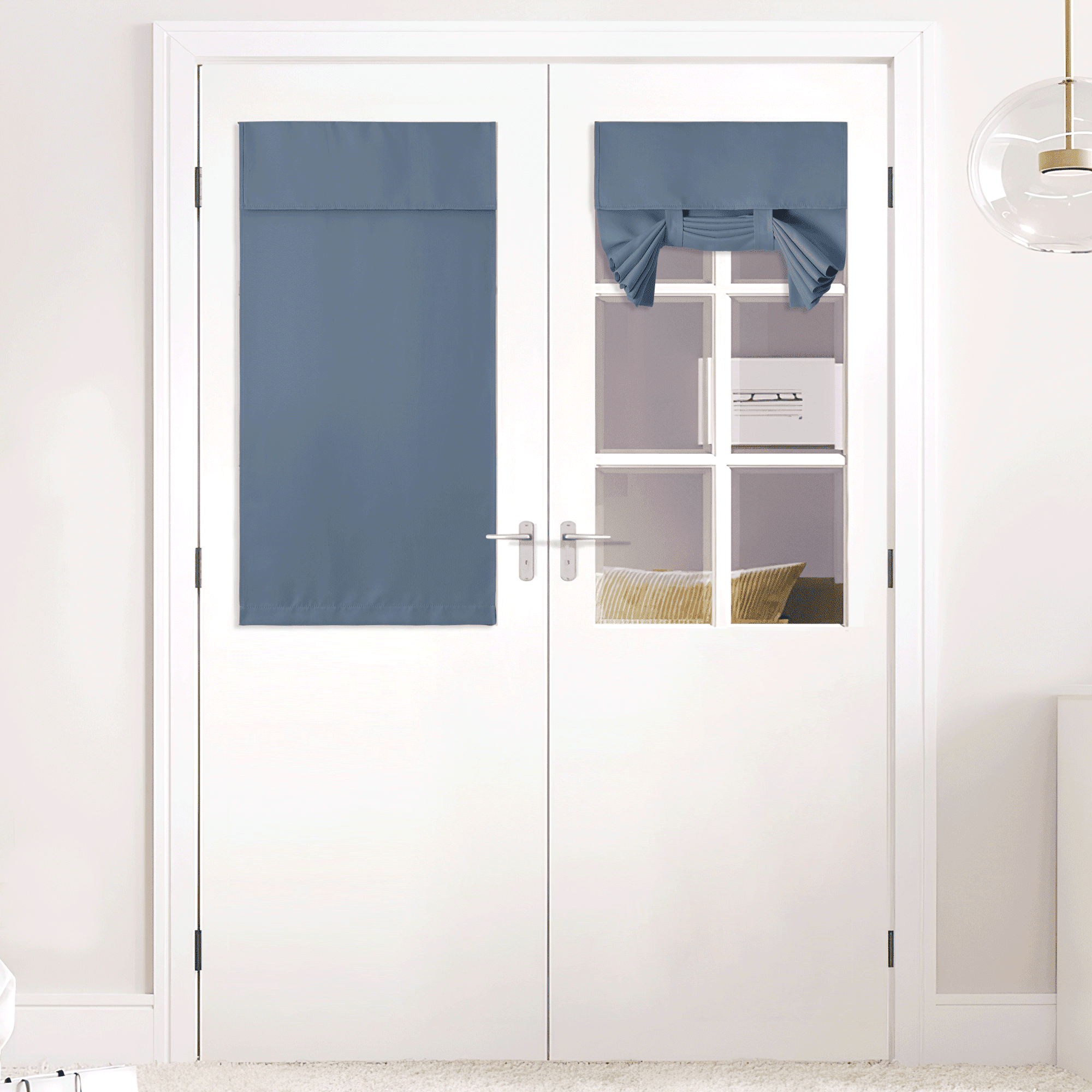 Coodeto Blackout Door Curtain, Tricia Window Door Shades Thermal ...