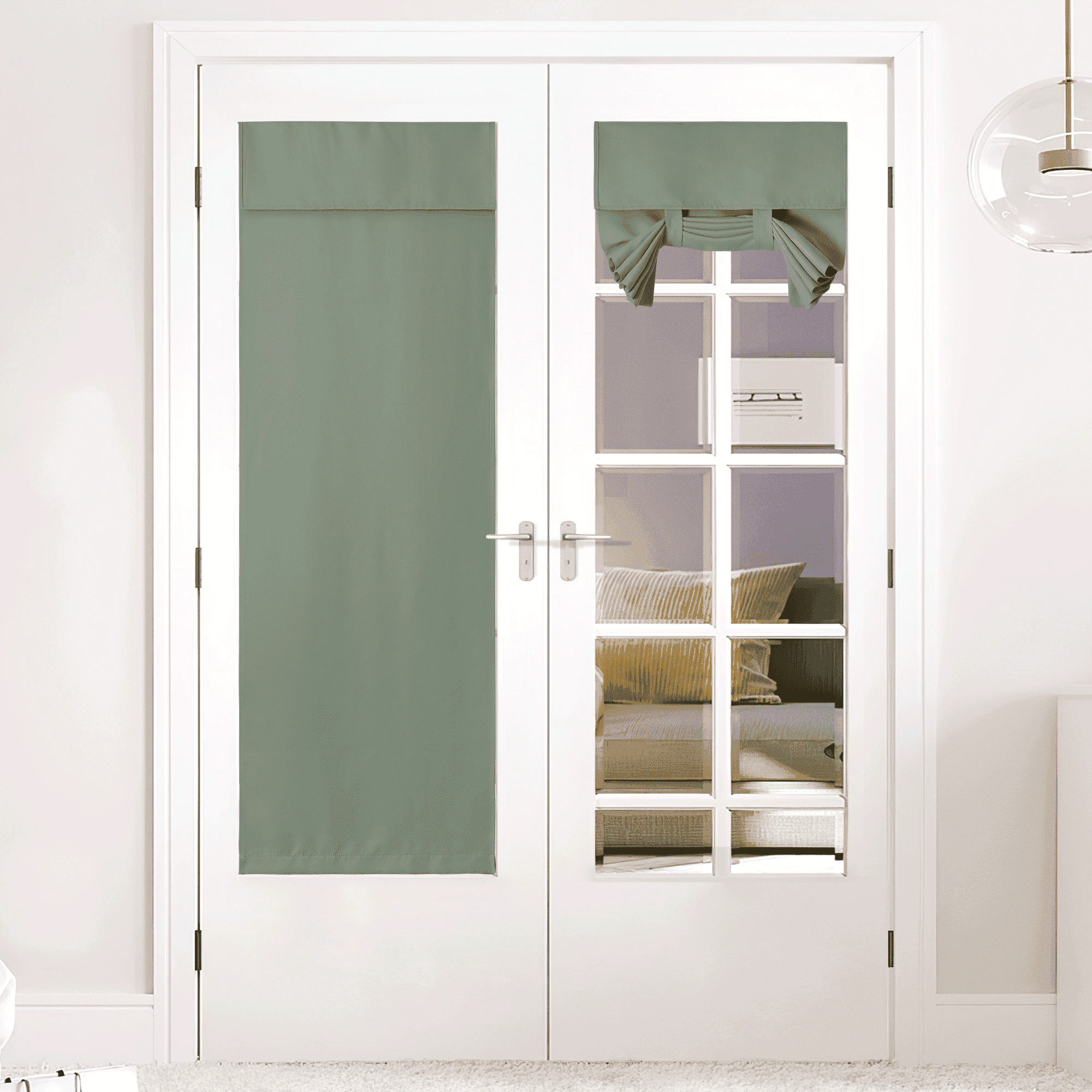 NICETOWN Door Curtain Blackout, Privacy French Door CurtainThermal Insulated Room Divider ...