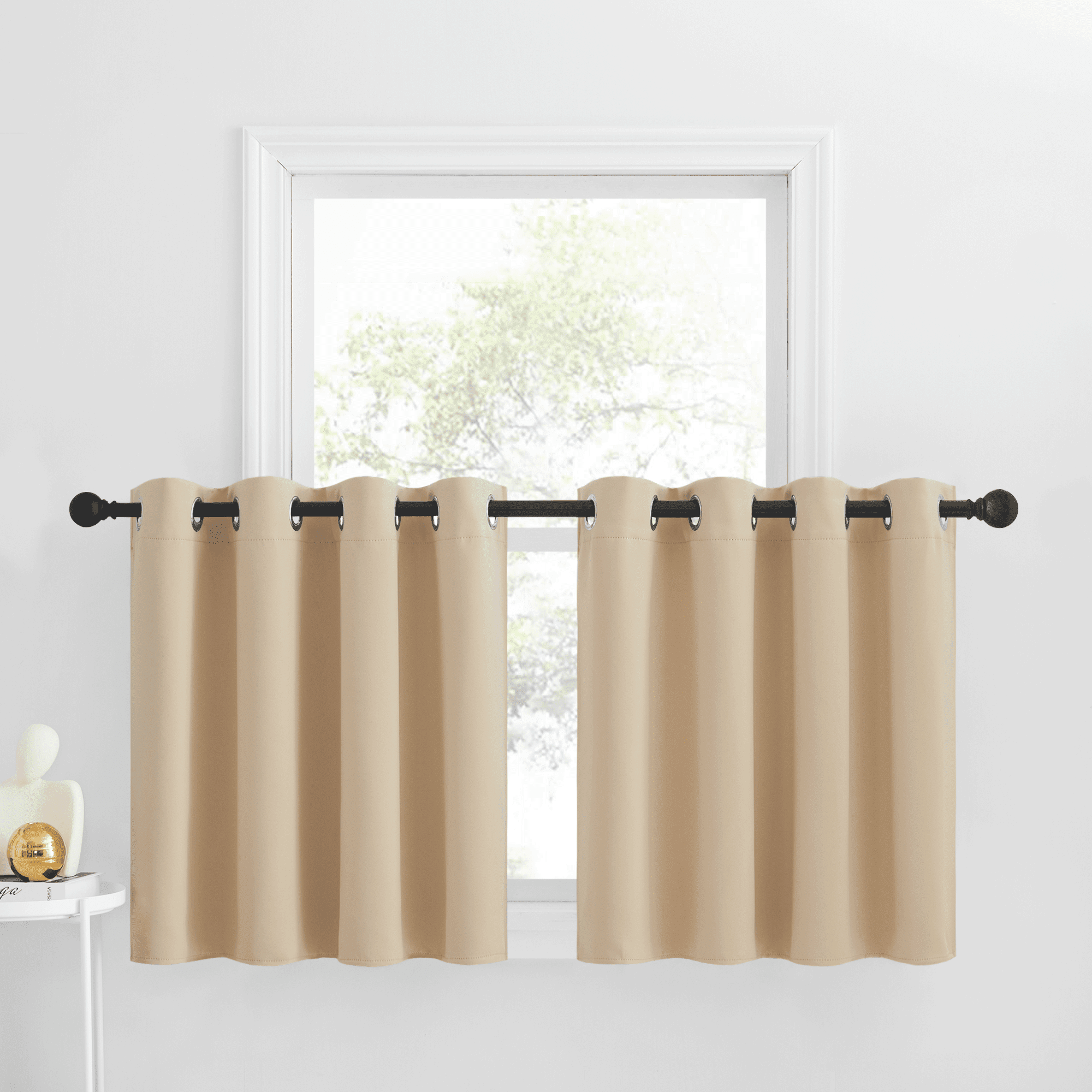 Coodeto Short Blackout Curtains for Small Window, Light Blocking ...