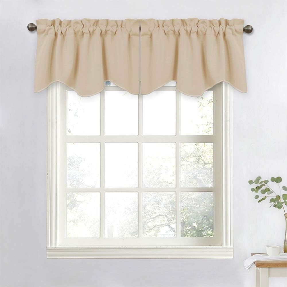 Coodeto Short Curtain Valances, Energy Efficient Small Short Tiers ...