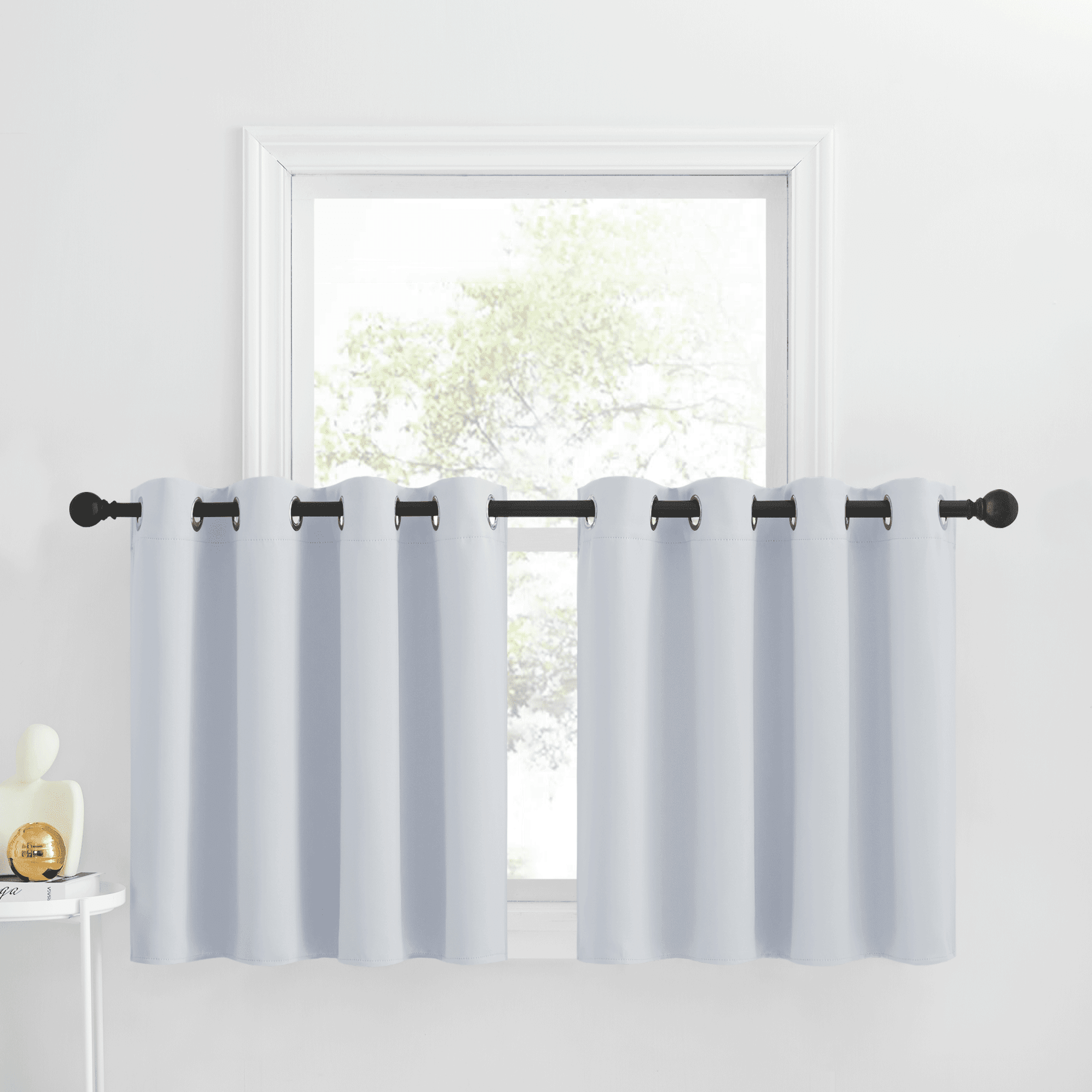 Coodeto Small Window Curtains for Bathroom, Blackout Thermal Insulated ...