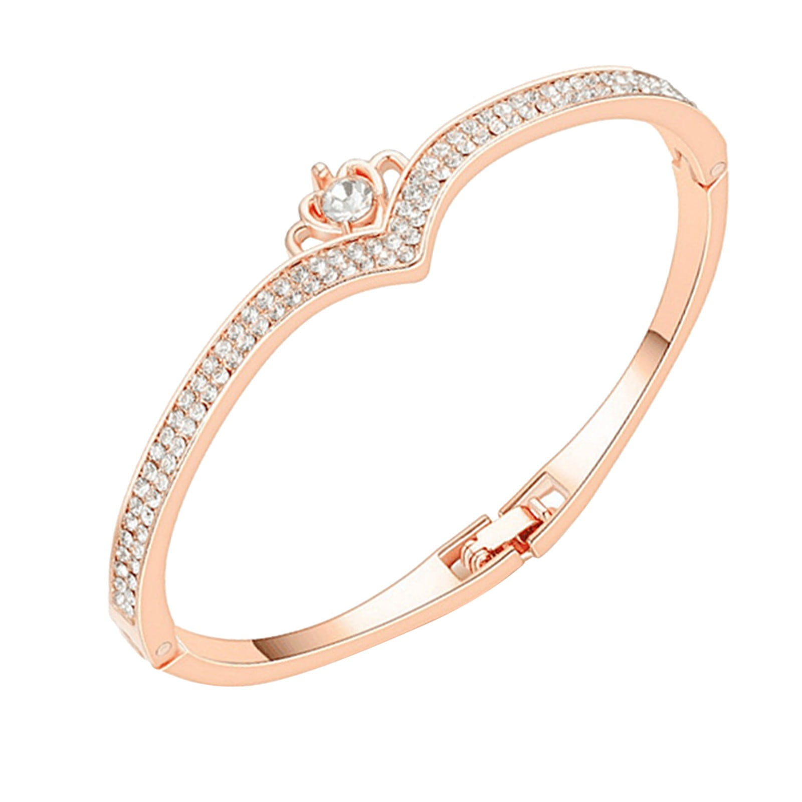 Coofanin Bracelets Fashion Girl Popular Rose Gold Bracelet Ring Europe ...
