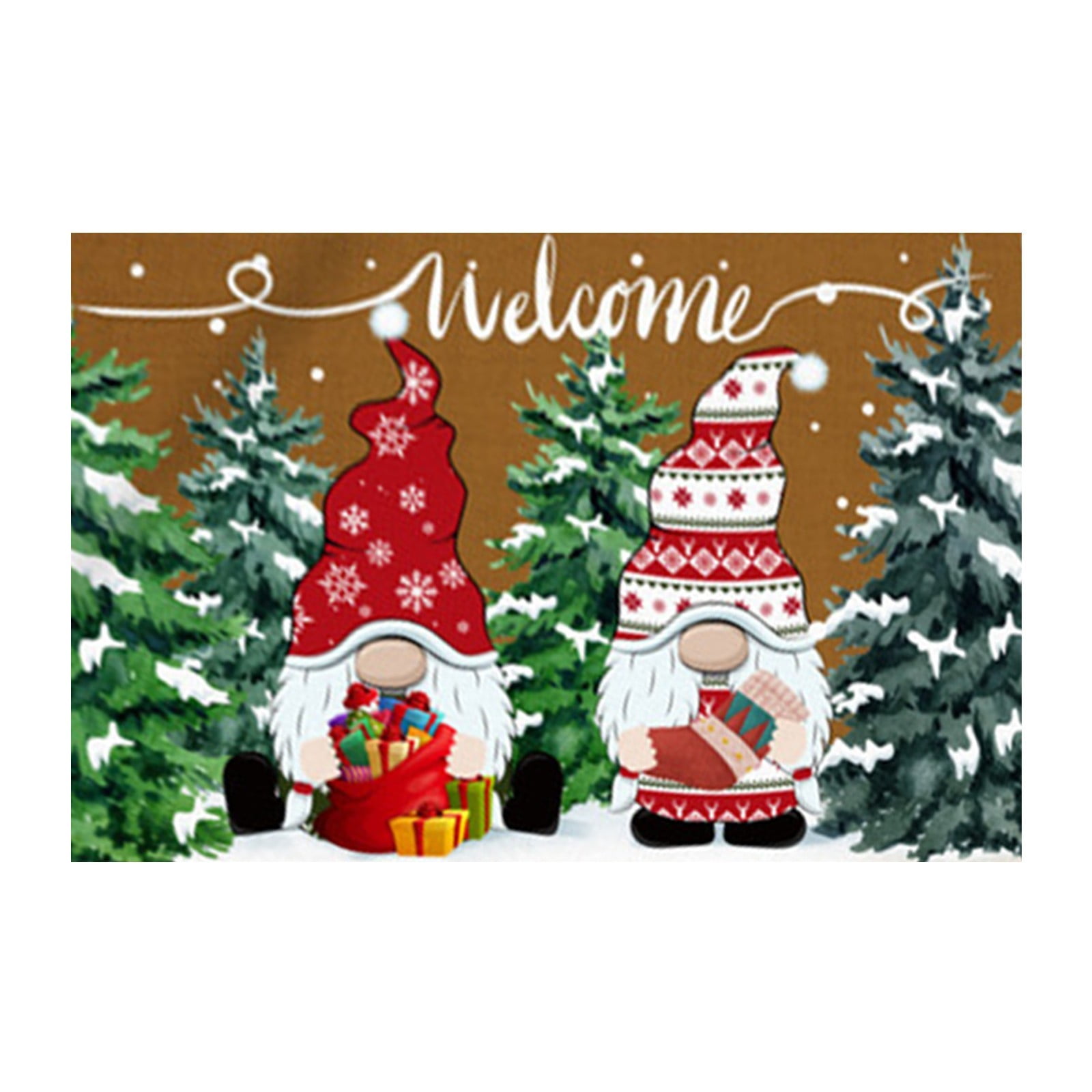 Coofanin Christmas Door Mat Xmas Welcome Christmas Mat Non-Slip and ...