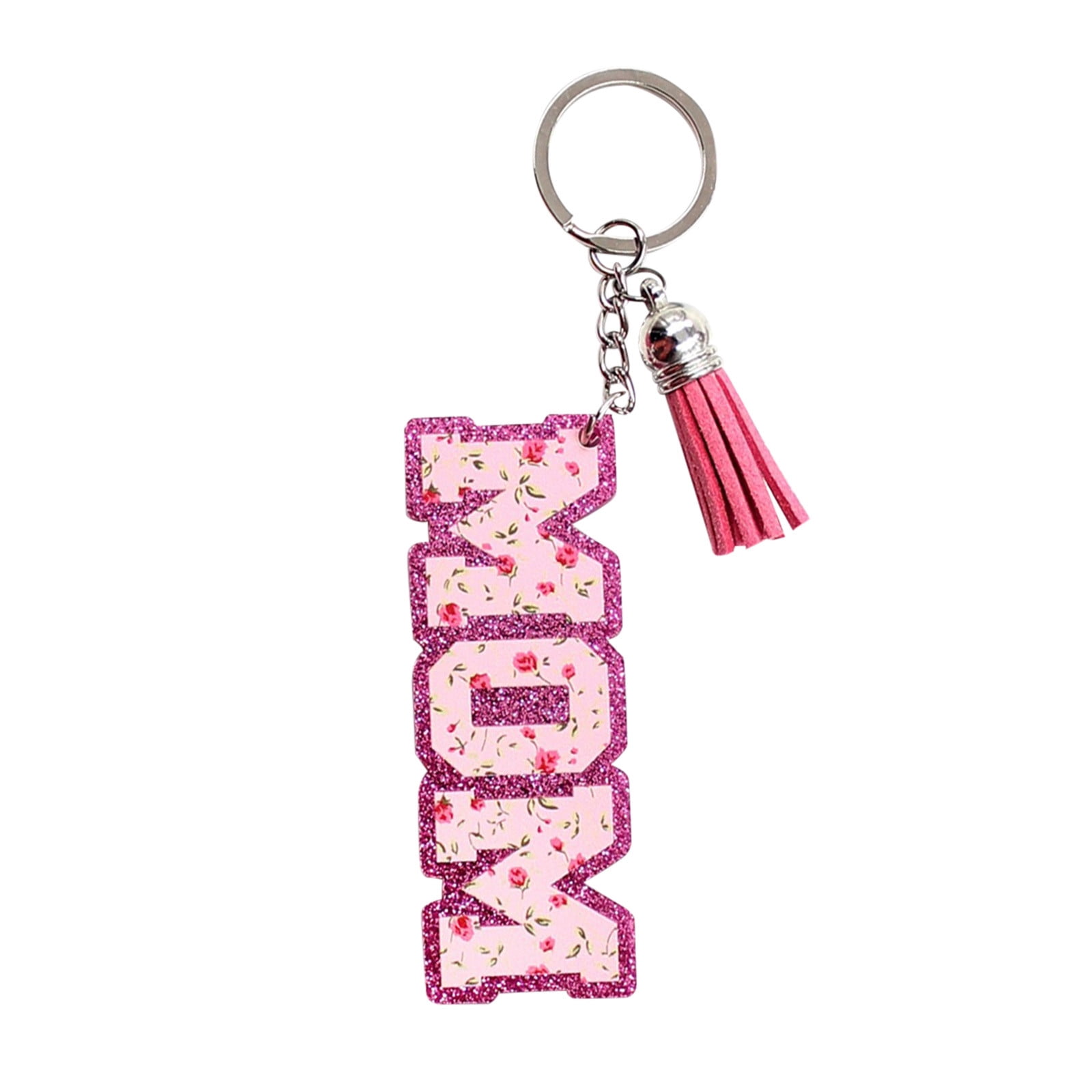 Coofanin Keychains Mom Acrylic Keychain Ring with Tassel Birthday and ...