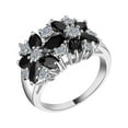 Coofanin Rings Ladies Ring Fashion 4 Colors Colorful Wedding Party Ring Copper Ring Size 6 10