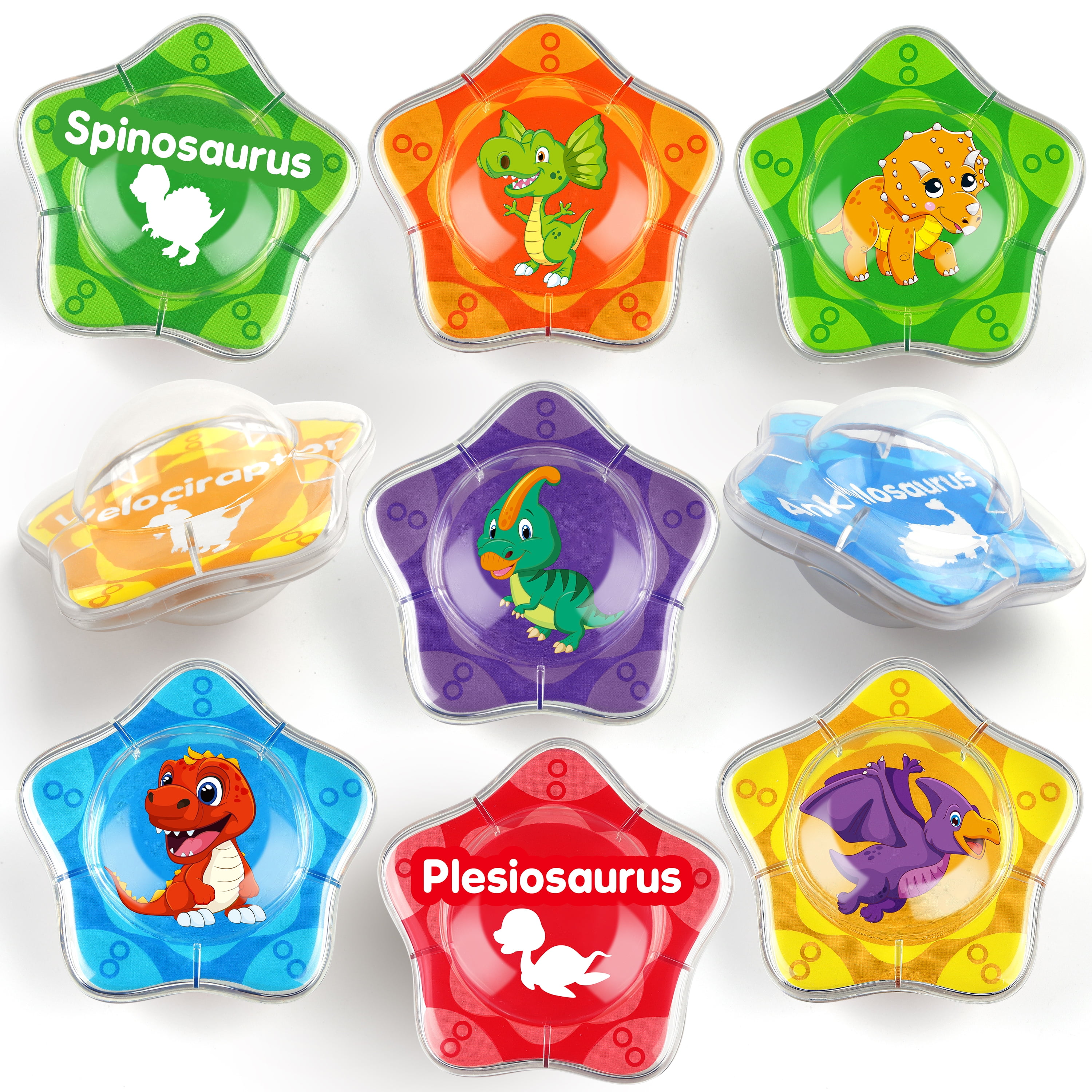 Coogam 12PCS Dinosaur Bath Toys, 12pcs Floating Dinosaur Bathtub Toy ...