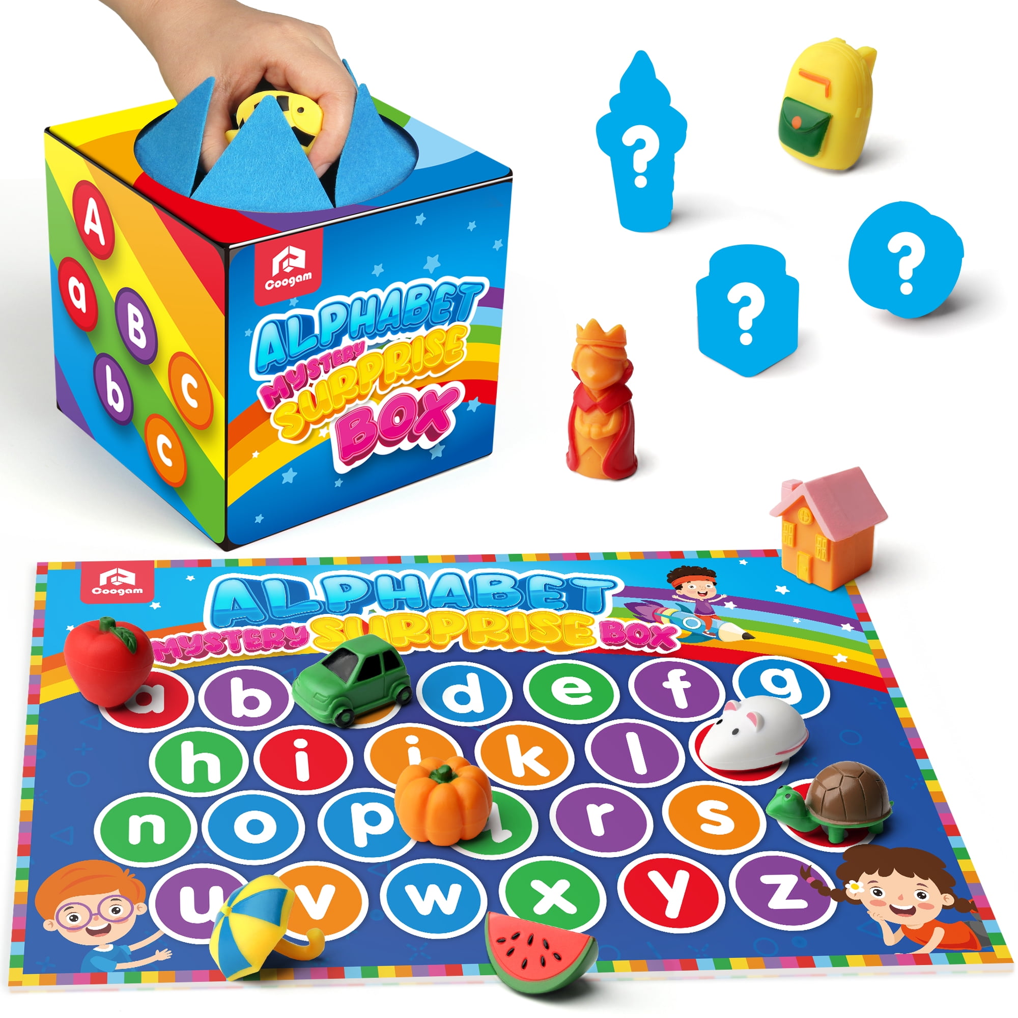Coogam 26pcs Alphabet Mystery Surprise Box, Fine Motor Letter Matching ...