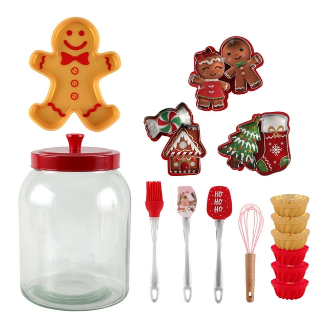 Cook With Color 18pc baking set, including 1 spatula, 1 whisk, 1 ...